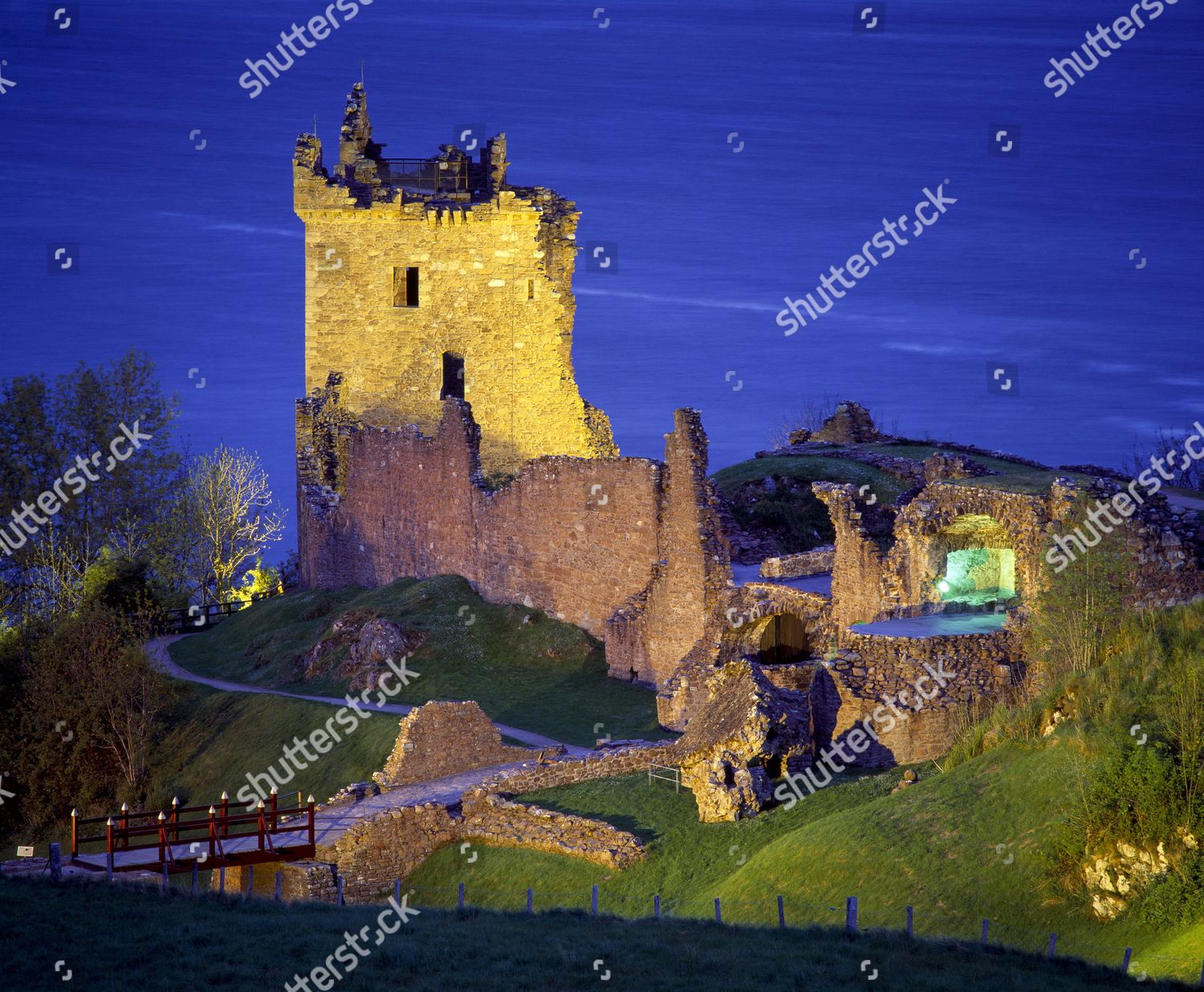 Loch Ness Urquhart Castle On Strone Editorial Stock Photo - Stock Image ...