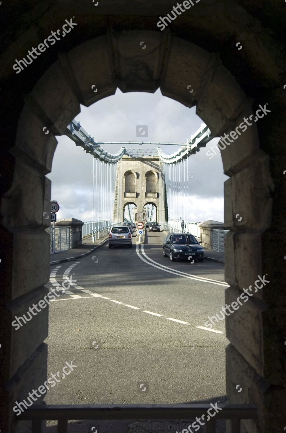 Britannia Bridge Pont Britannia Across Menai Editorial Stock Photo ...