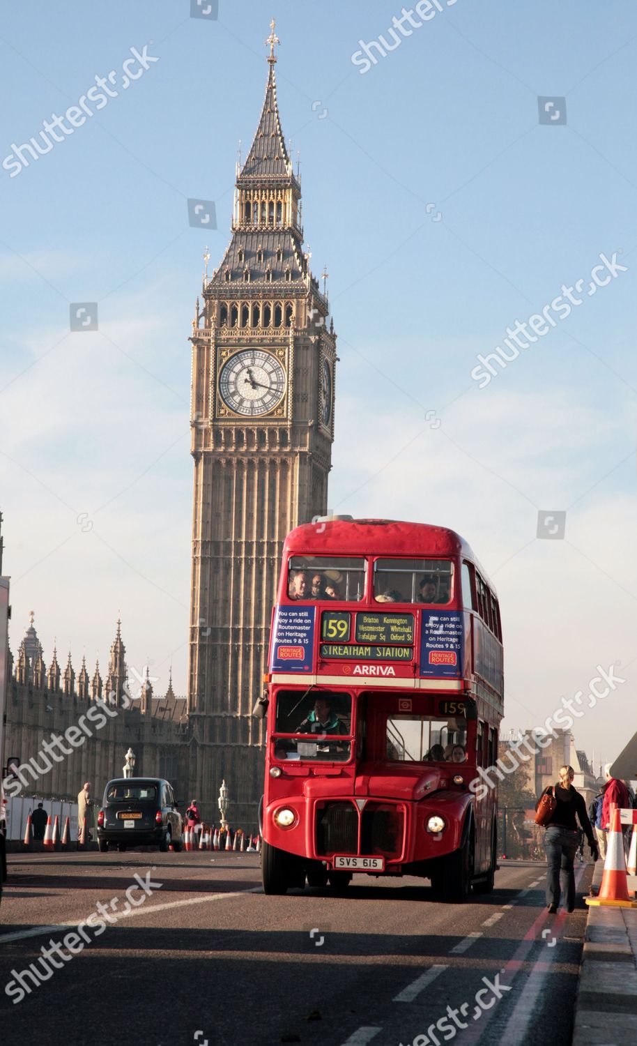 Number 159 Routemaster Bus Crosses Westminster Editorial Stock Photo ...