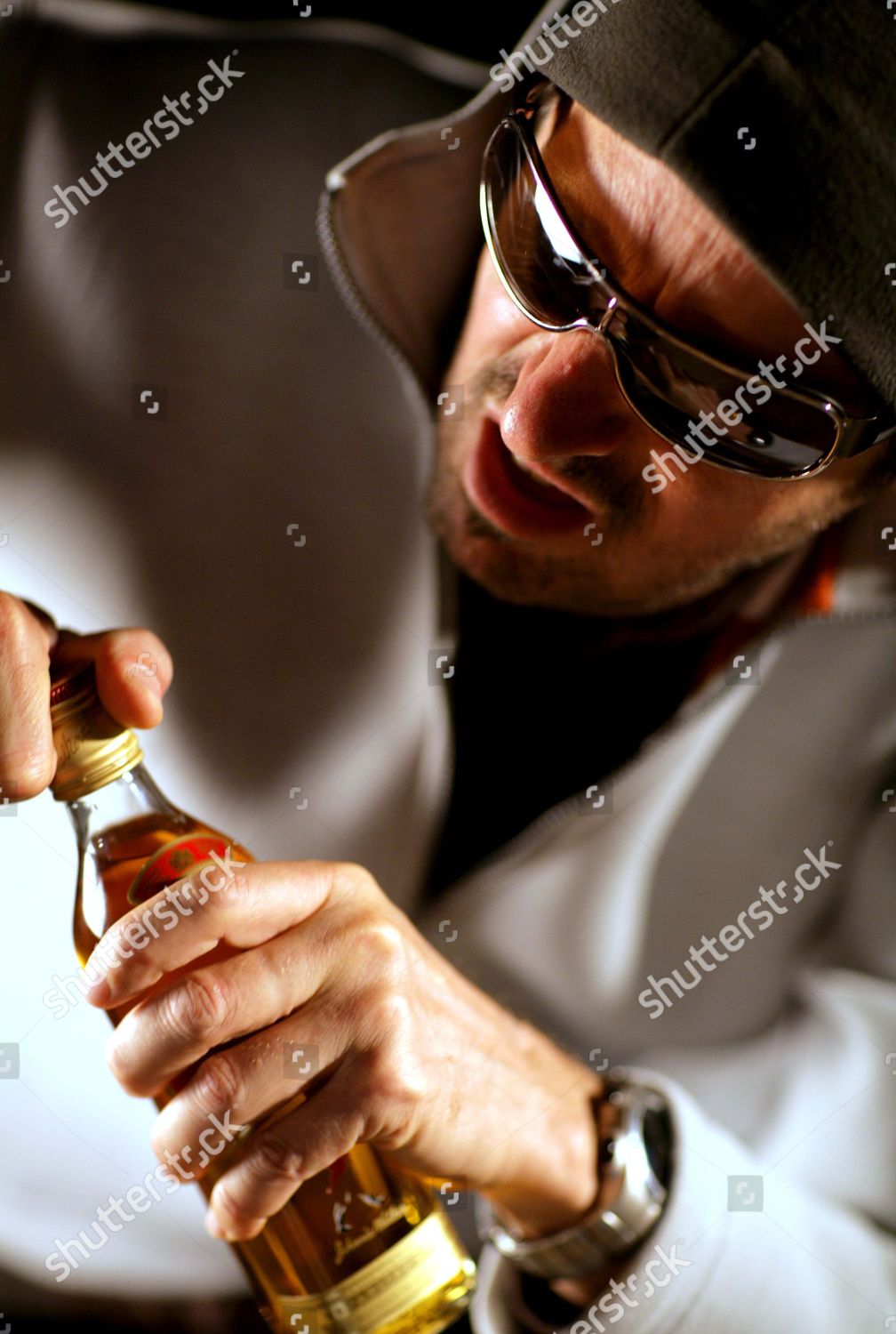 Model Released Man Drinking Bottle Whiskey Editorial Stock Photo ...