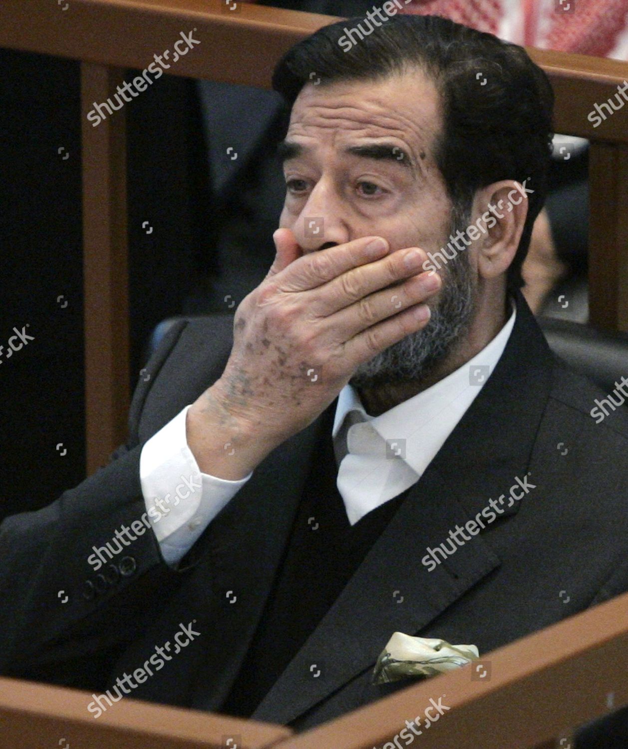 Saddam Hussein Holding His Hand Over Editorial Stock Photo - Stock ...