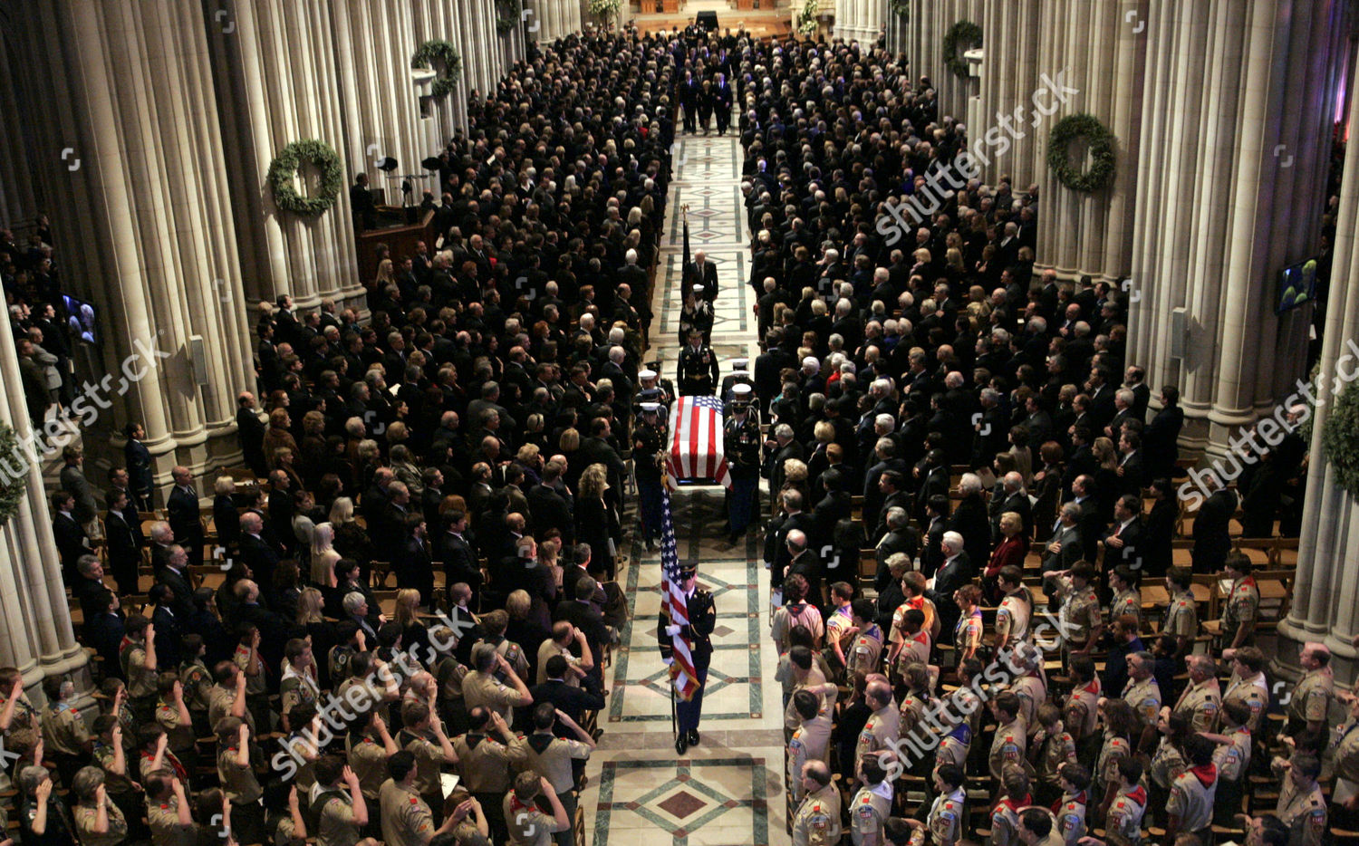 President Gerald R Fords Casket Carried Editorial Stock Photo - Stock ...