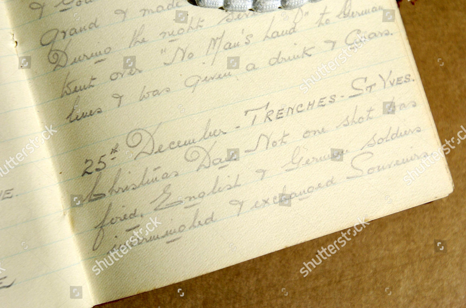 Rediscovered Ww1 Diaries British Hero Rsm Editorial Stock Photo - Stock ...