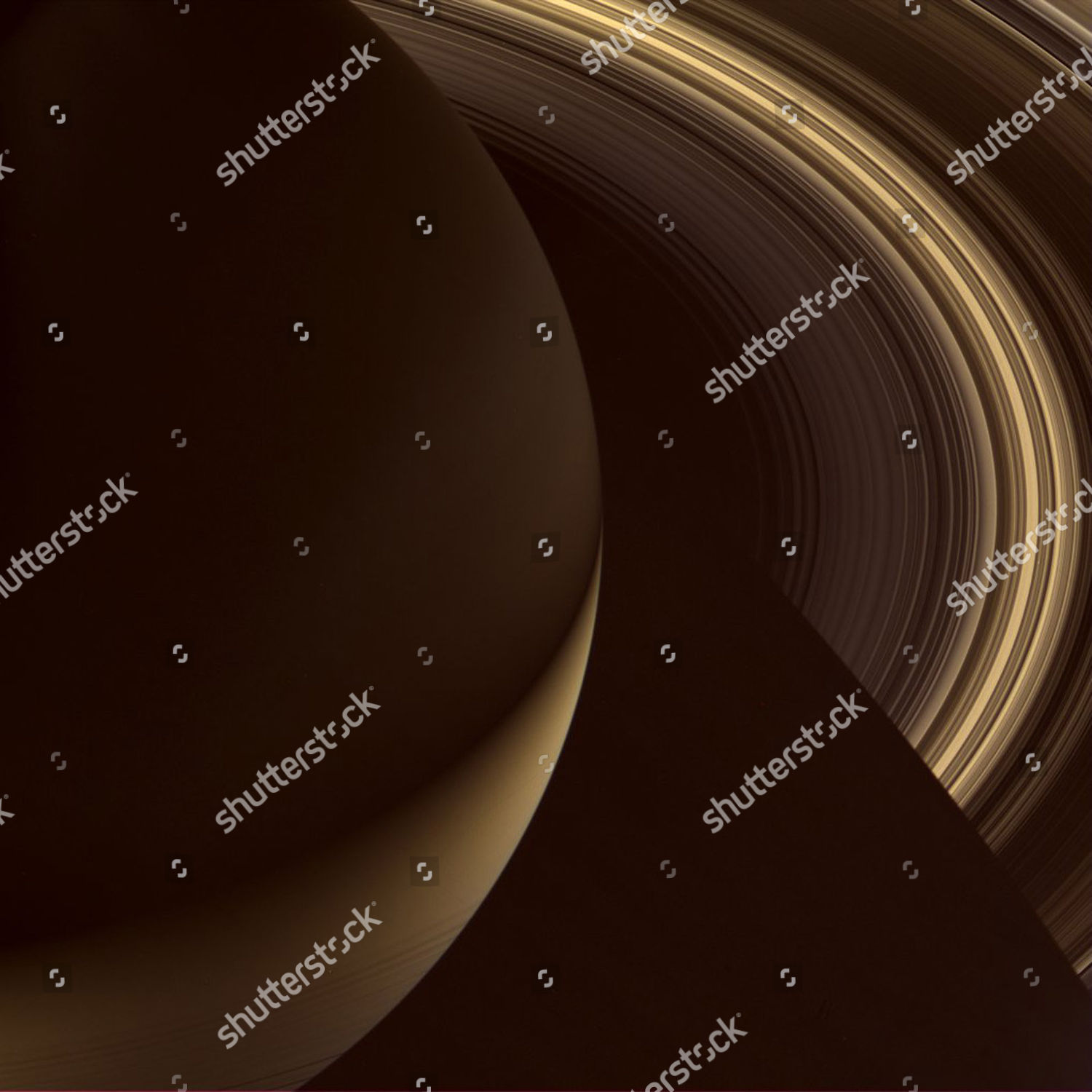 Saturns B C Rings Shine Diffuse Editorial Stock Photo - Stock Image ...