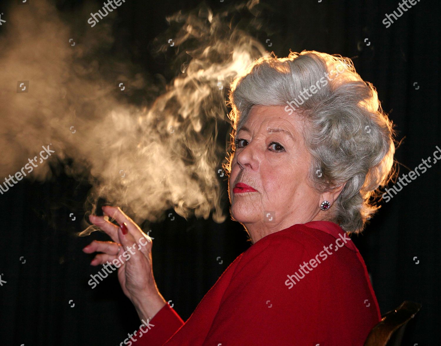Betty Boothroyd Enjoys Cigarette On No Editorial Stock Photo - Stock ...