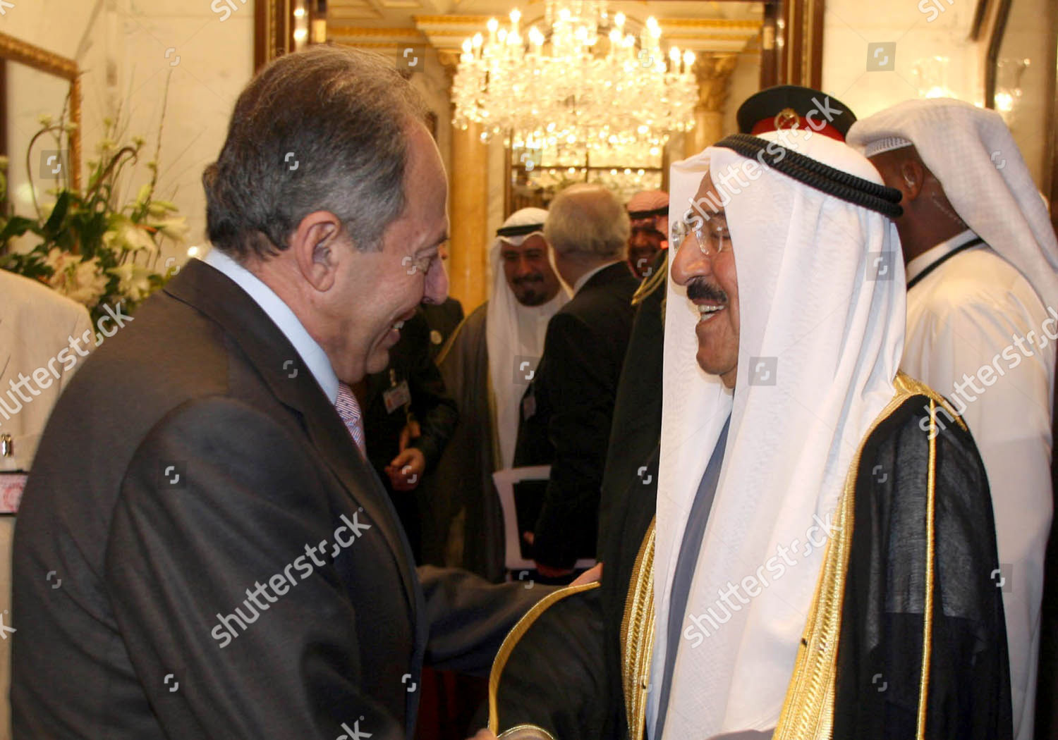 Lebanese President Emile Lahoud Meeting Kuwaiti Editorial Stock Photo ...