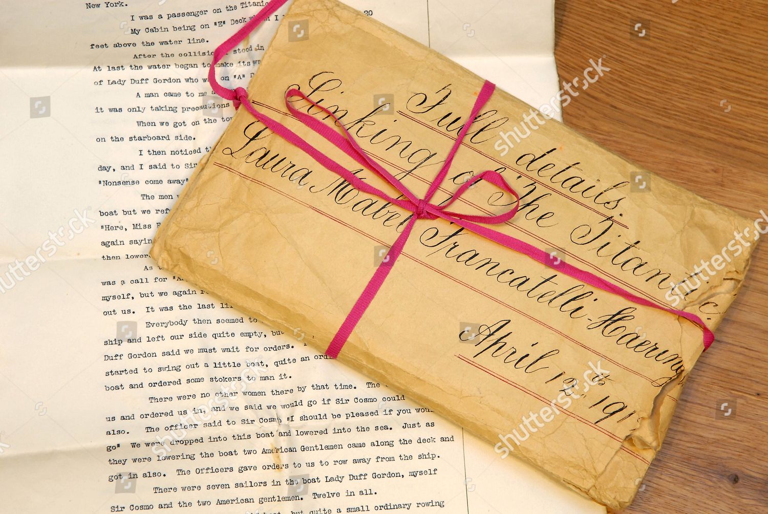Laura Mabel Francatellis Lifepreserver Titanic Which Editorial Stock ...