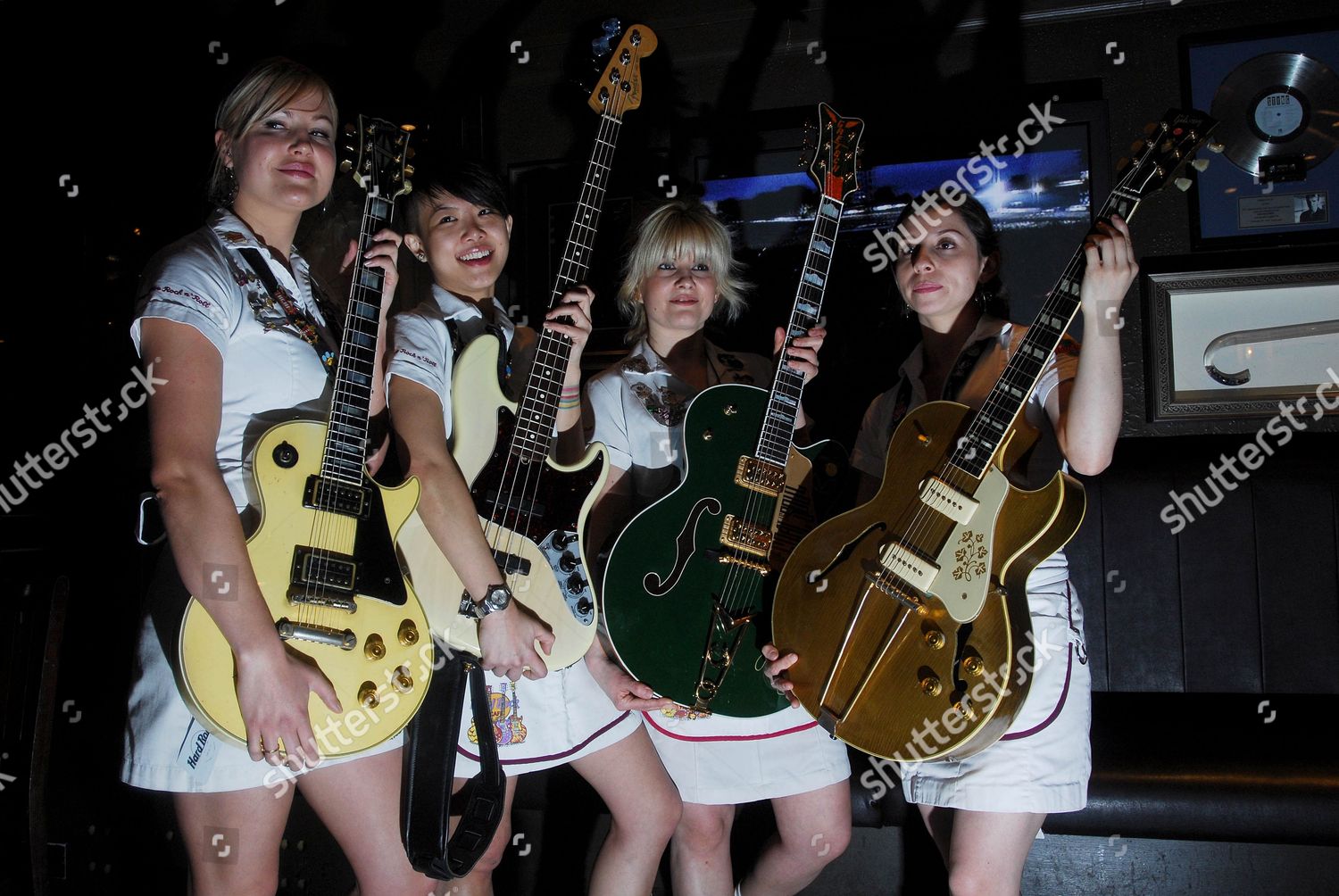 Hard Rock Restaurant Waitresses Hold Various Editorial Stock Photo ...