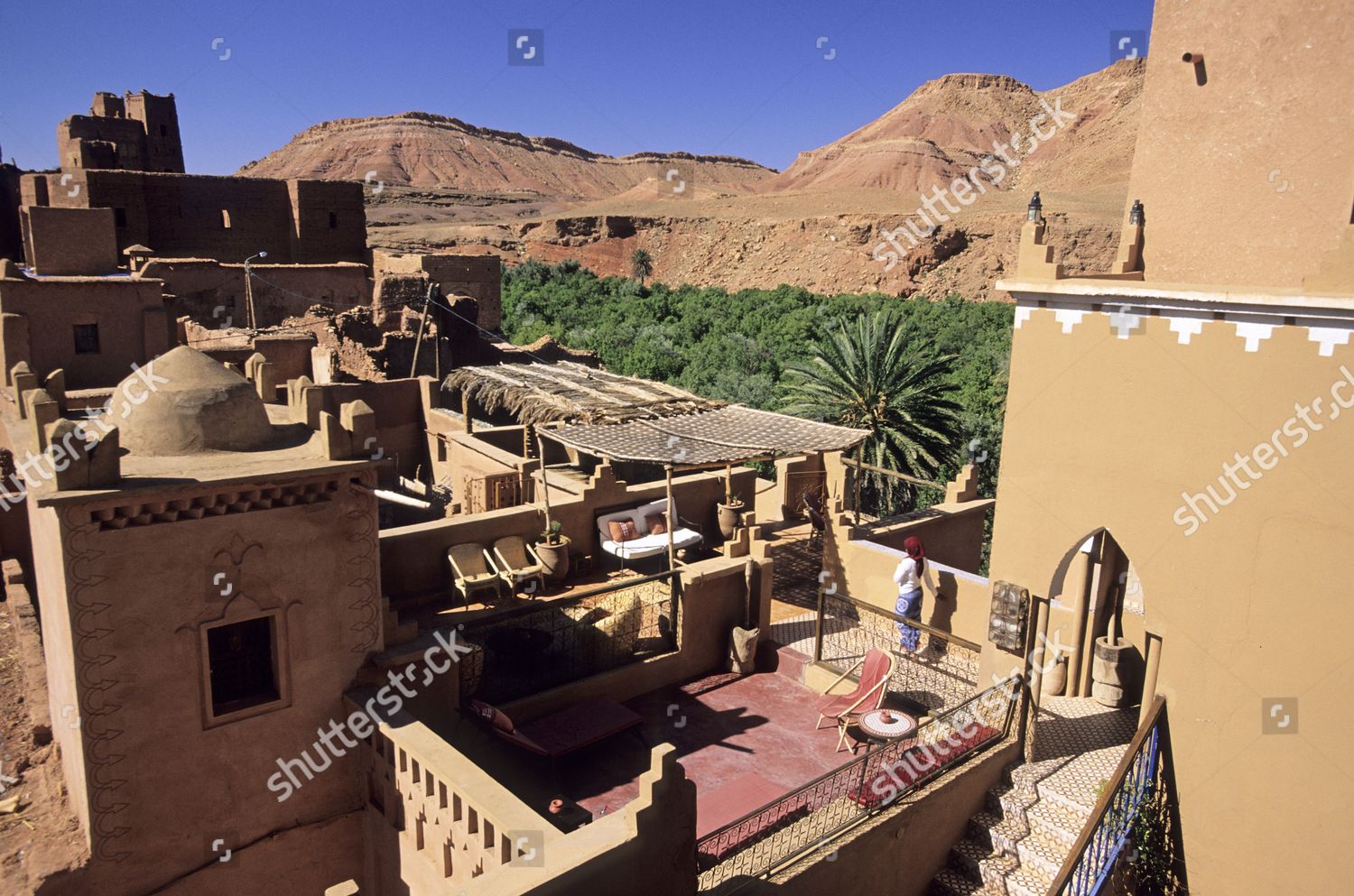 View Roof Terrace Kasbah Ellouze Hotel Editorial Stock Photo - Stock ...