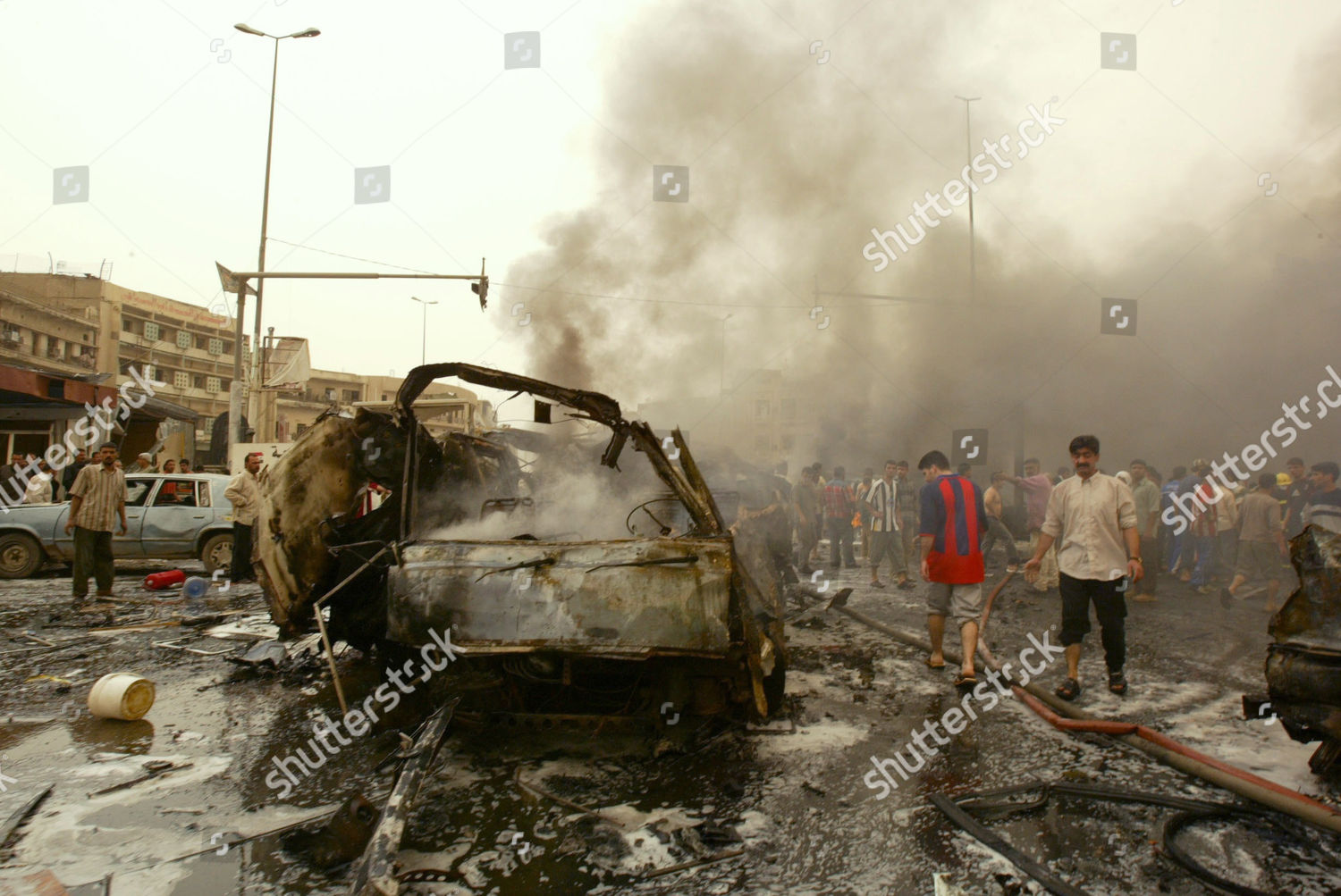 Iraqis Gather Site Car Bomb Explosion Editorial Stock Photo - Stock ...