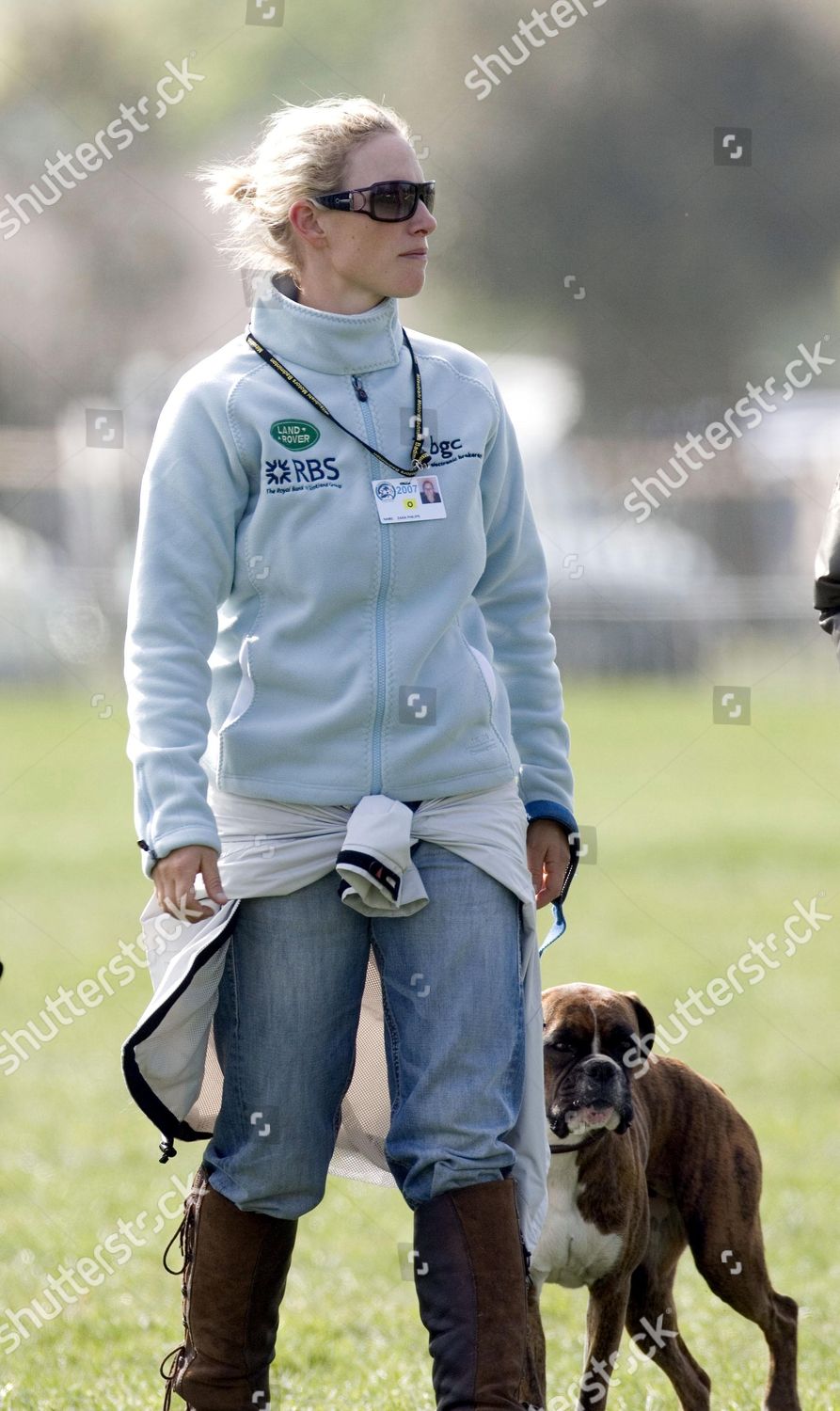 Zara Phillips Her Dog Sway Walking Editorial Stock Photo - Stock Image ...