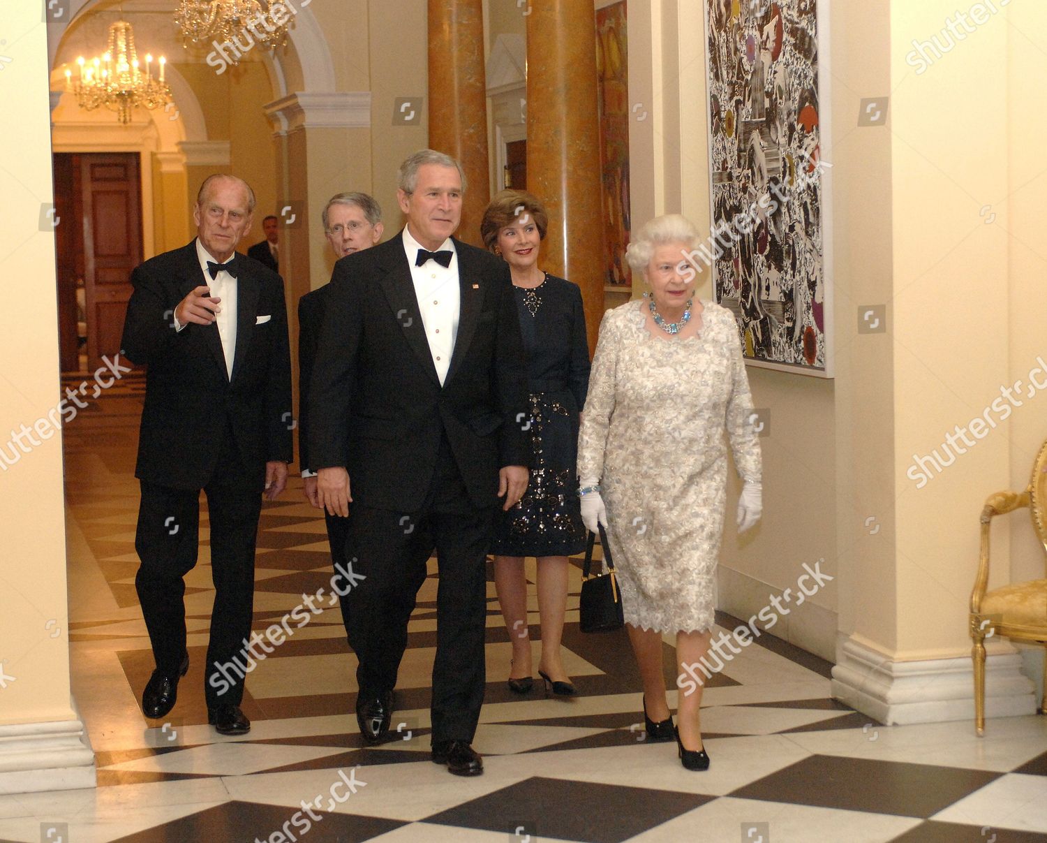 Queen Elizabeth Ii President George W Editorial Stock Photo - Stock ...