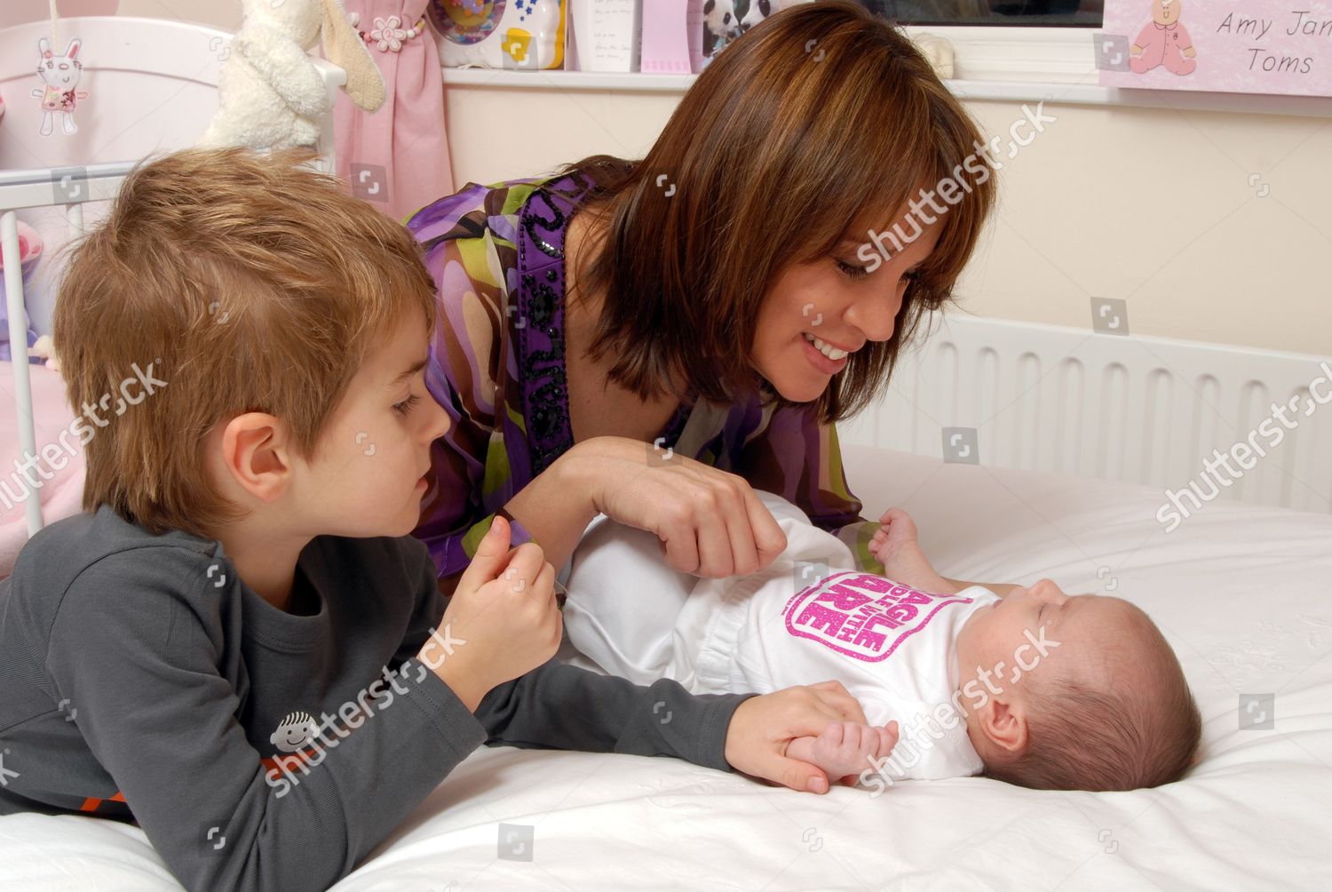 Andrea Mclean Son Finlay Baby Amy Editorial Stock Photo - Stock Image ...