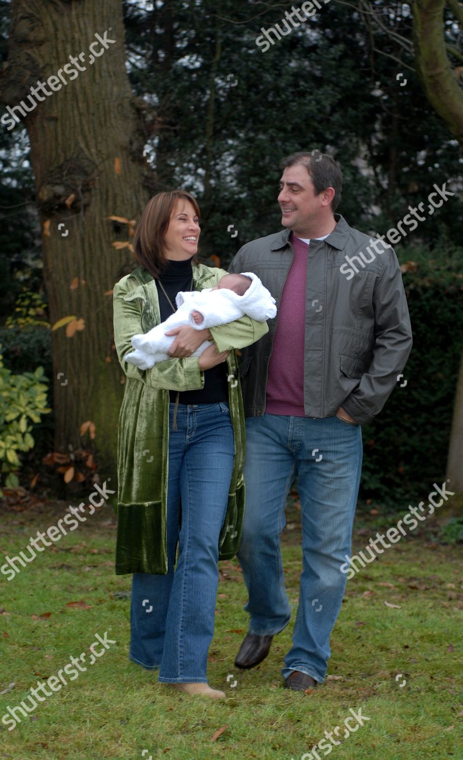Andrea Mclean Partner Steve Toms Baby Editorial Stock Photo - Stock ...