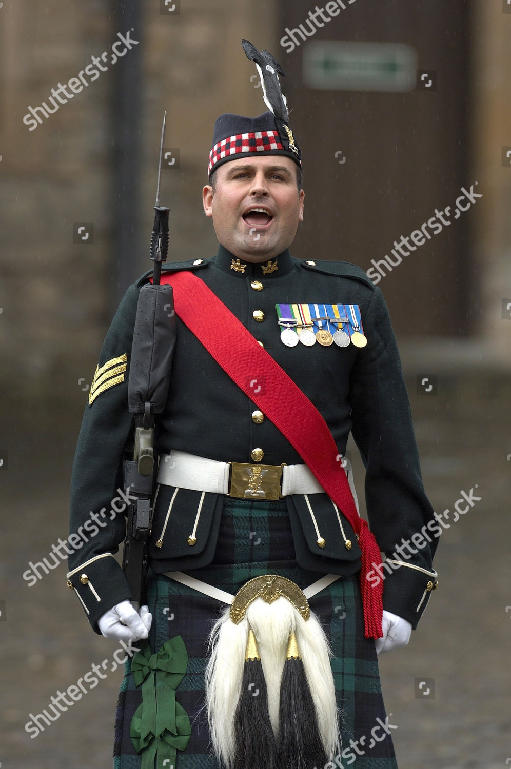 Soldier Argyll Sutherland Highlanders During Ceremony Editorial Stock ...