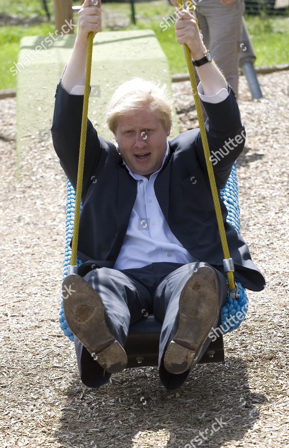 Boris Johnson Trying Out Zip Wire Editorial Stock Photo - Stock Image ...