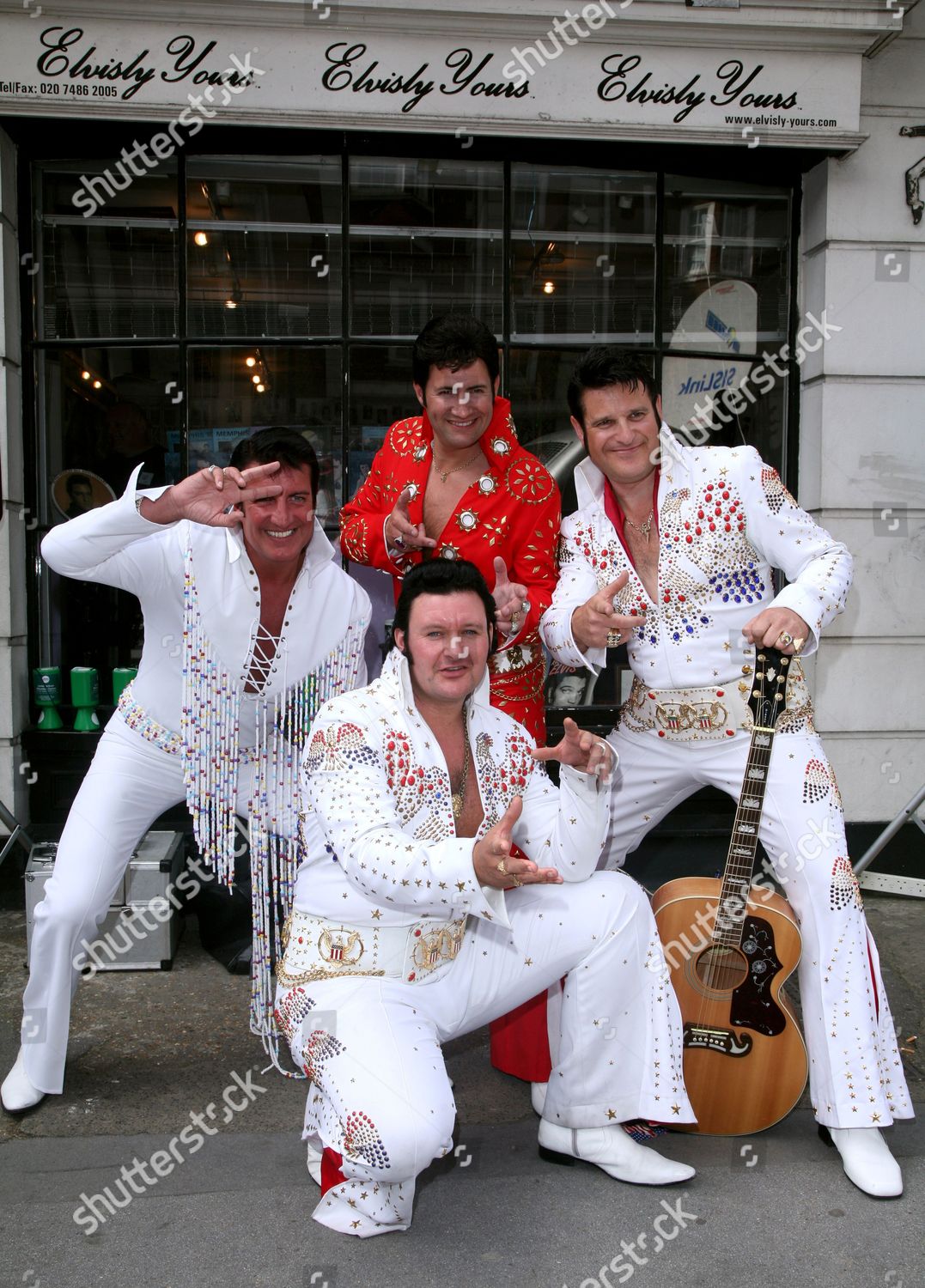 Elvis Presley Impersonators Outside Elvisly Yours Editorial Stock Photo ...