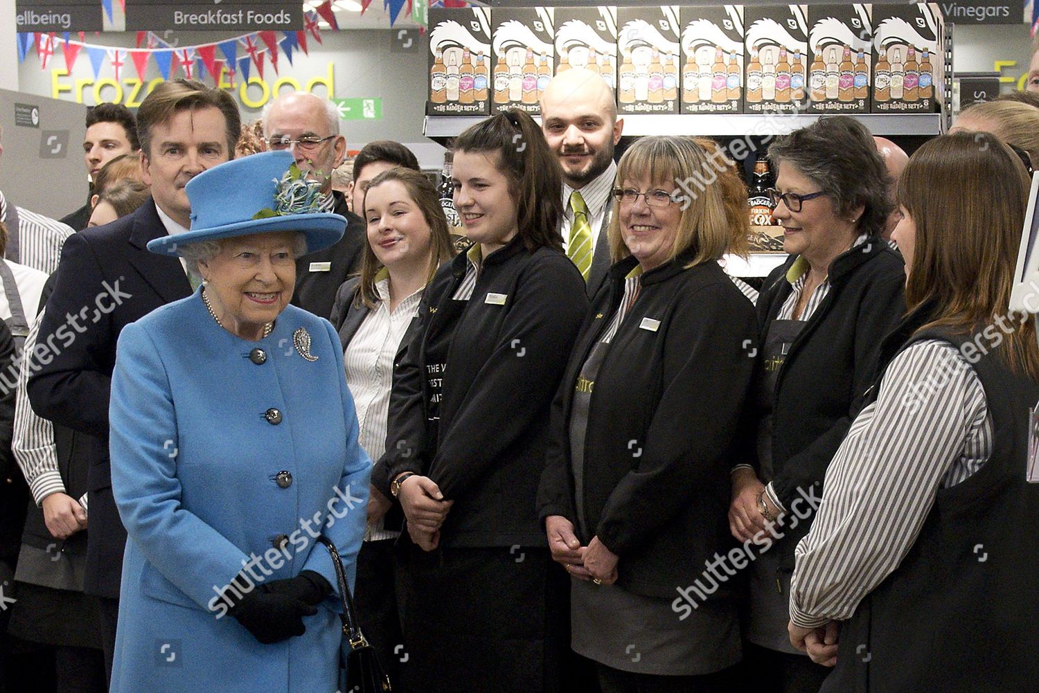 Britains Queen Elizabeth Ii Meets Staff Editorial Stock Photo - Stock ...