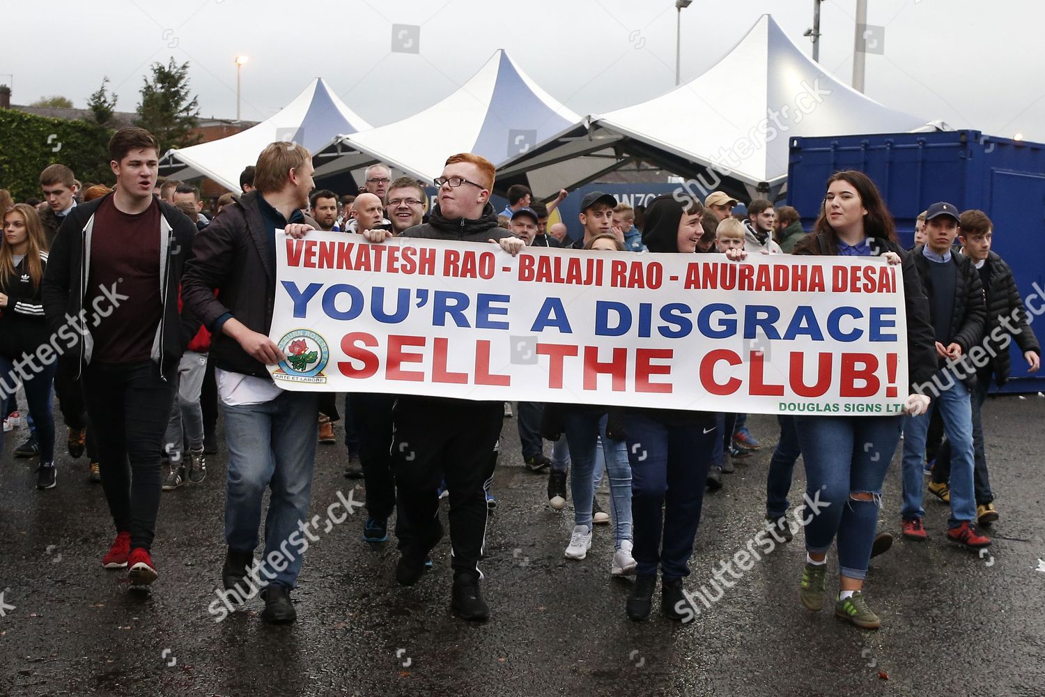 Blackburn Rovers Supporters Protest About Venkys Editorial Stock Photo ...
