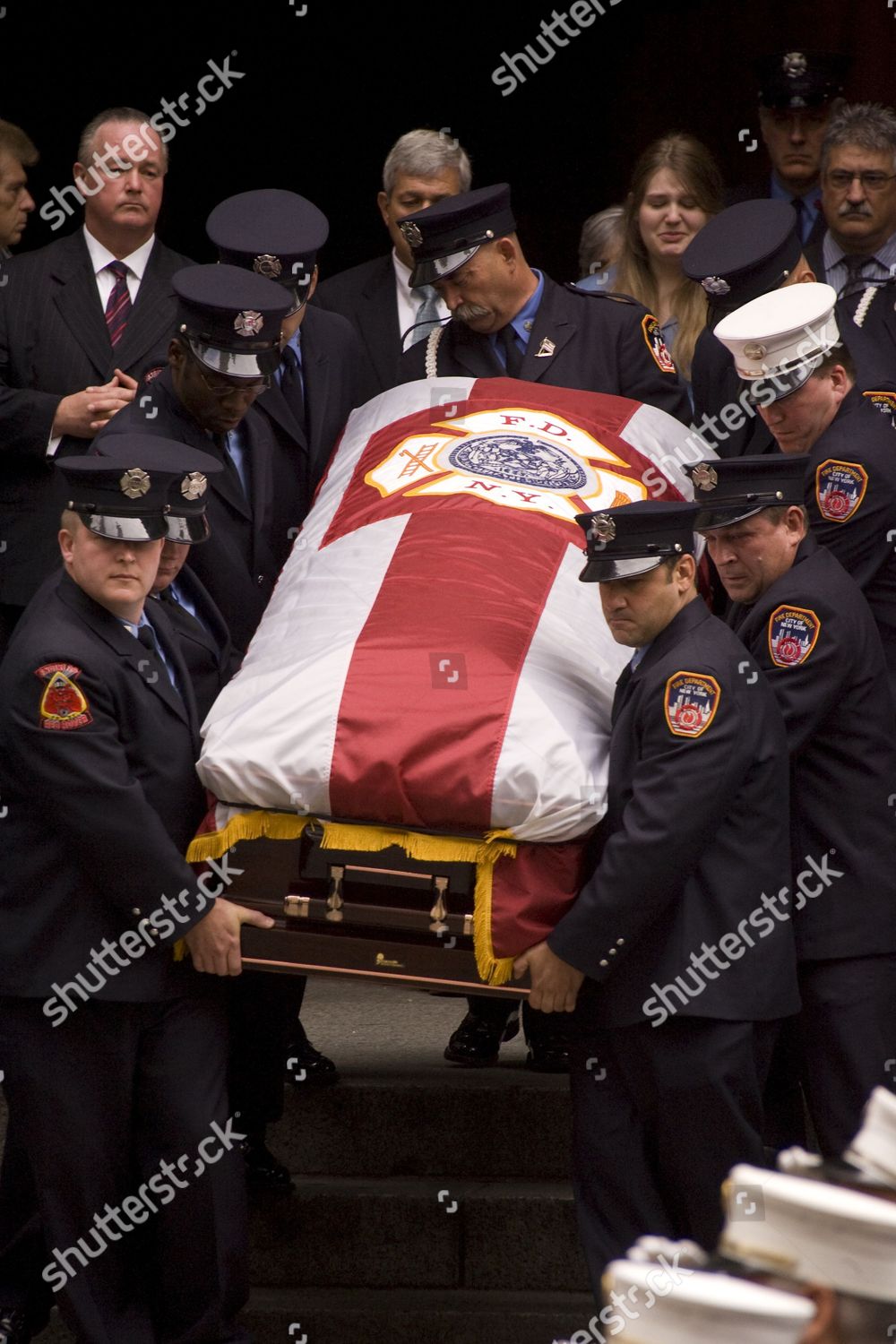 Casket Fdny Firefighter Robert Beddia Carried Editorial Stock Photo ...