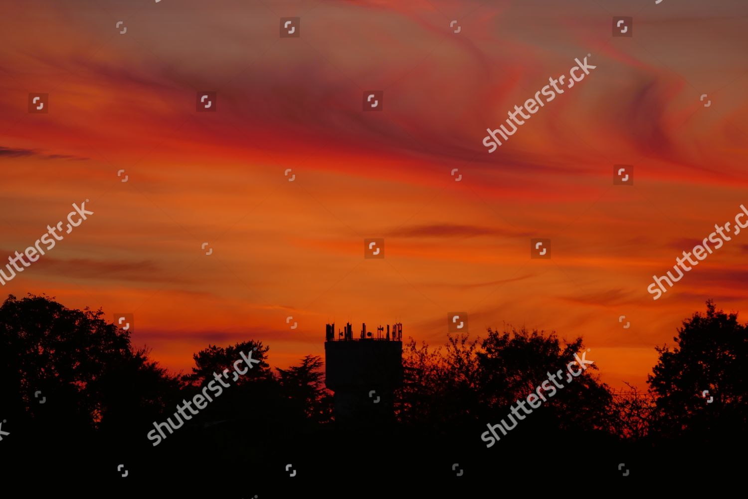 Fiery Skies Over Farmers Fields Emmer Editorial Stock Photo - Stock ...