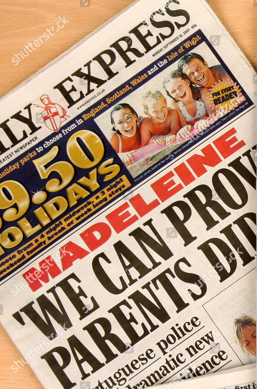 Daily Express Madeleine Mccann Headline Editorial Stock Photo - Stock ...