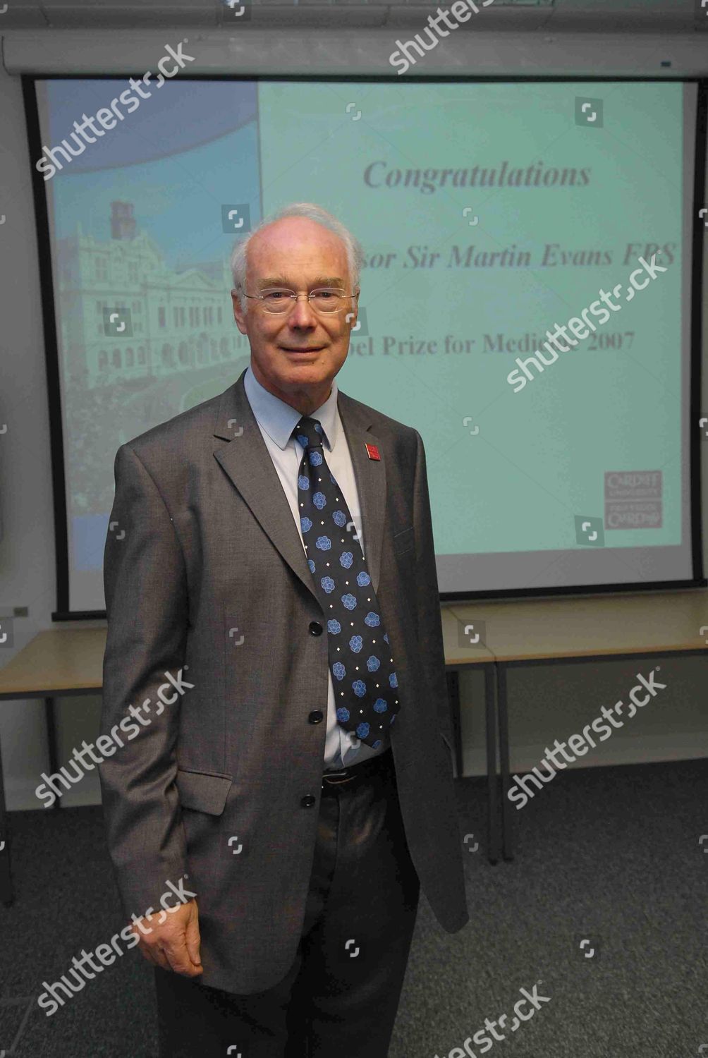 Sir Martin Evans Cardiff University Professor Editorial Stock Photo ...