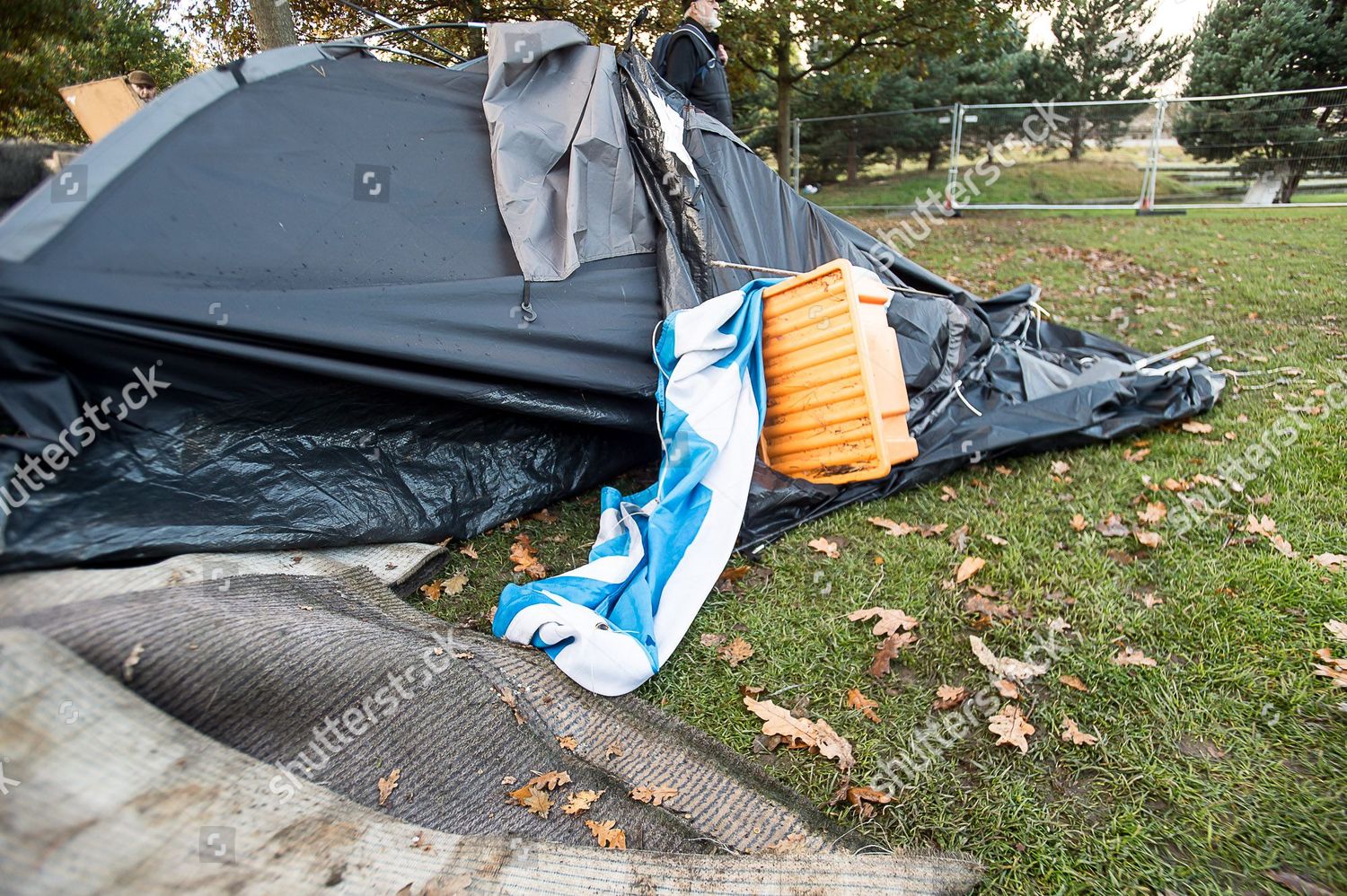 Soltaire Lies Among Broken Tents Editorial Stock Photo - Stock Image ...