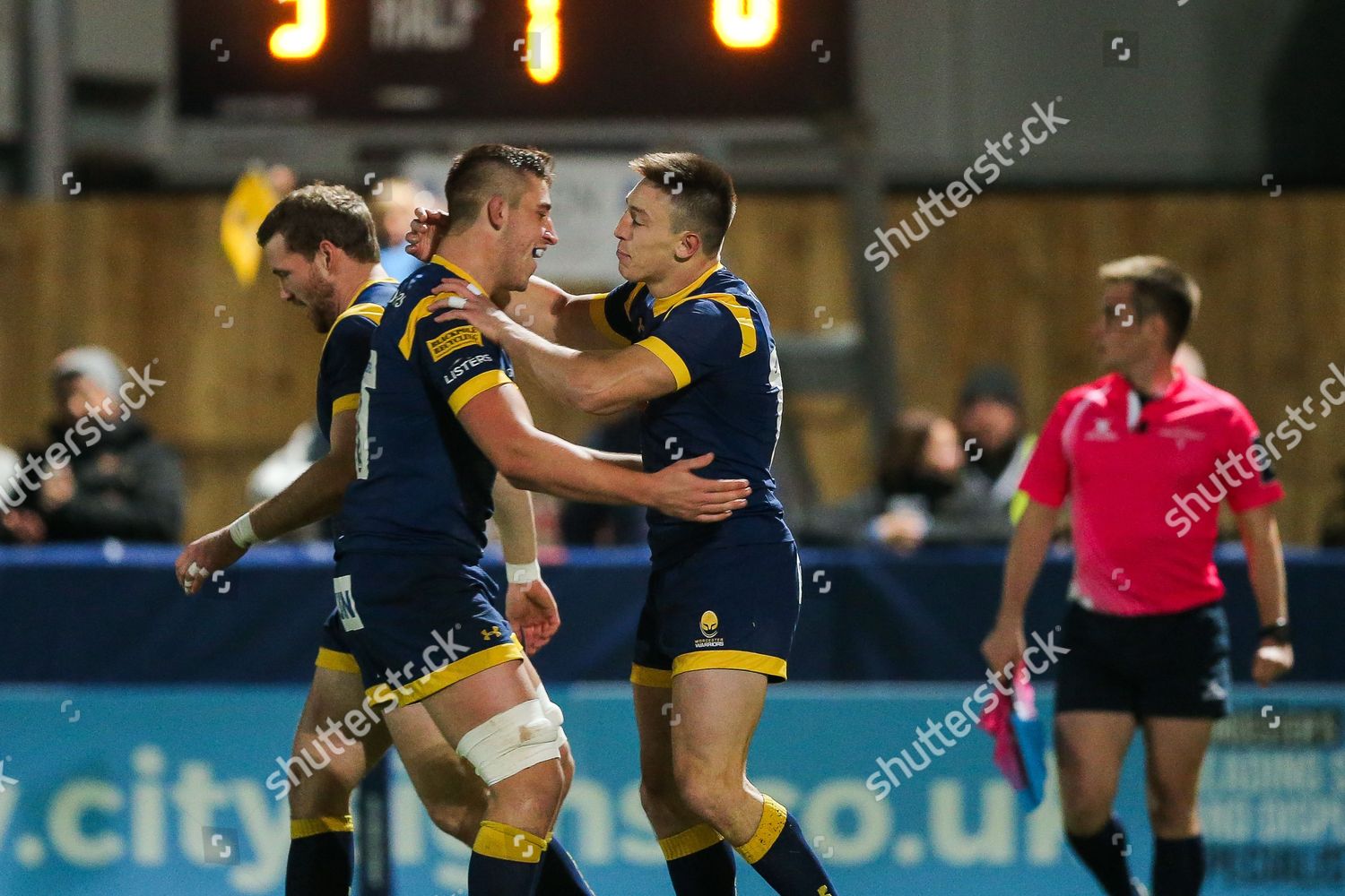 Josh Adams Worcester Warriors Celebrates Scoring Editorial Stock Photo ...