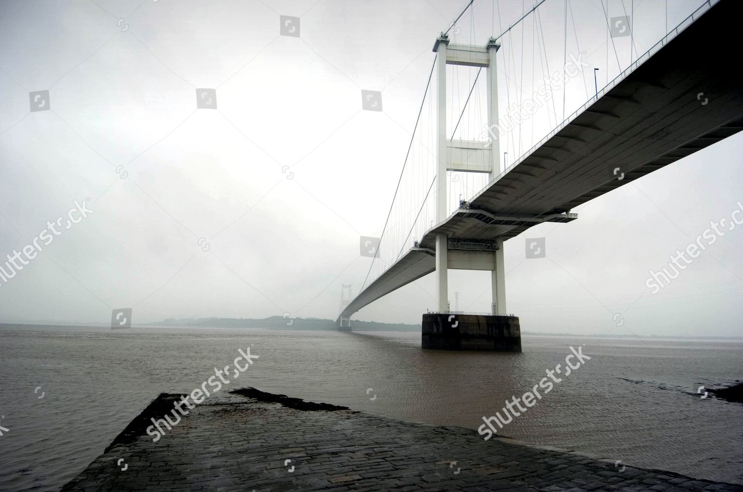 Old Severn Bridge Old Aust Ferry Editorial Stock Photo - Stock Image ...