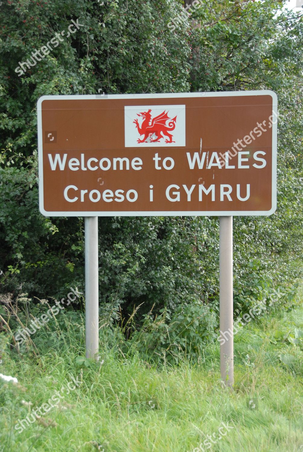 Welcome Wales Sign On England Wales Editorial Stock Photo - Stock Image ...