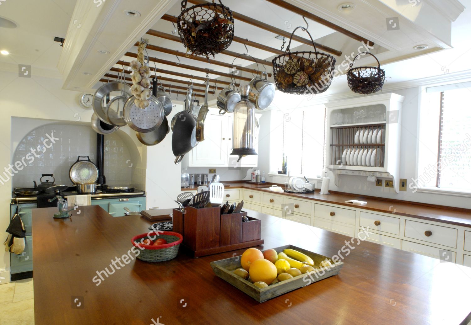 Large Country Style Kitchen Breakfast Room Editorial Stock Photo ...