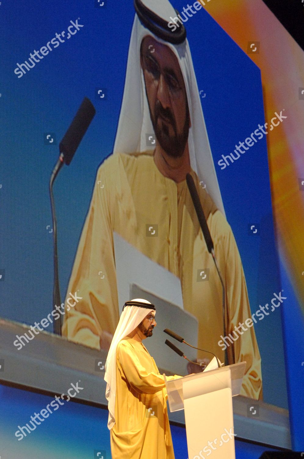 Sheikh Mohammed Bin Rashed Almaktoum Speaks Editorial Stock Photo ...