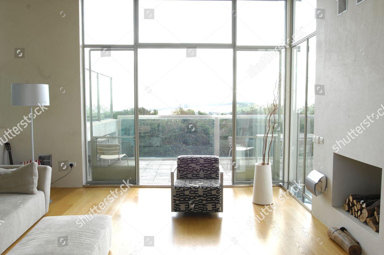 Uncluttered Living Room Area Opens On Editorial Stock Photo - Stock ...