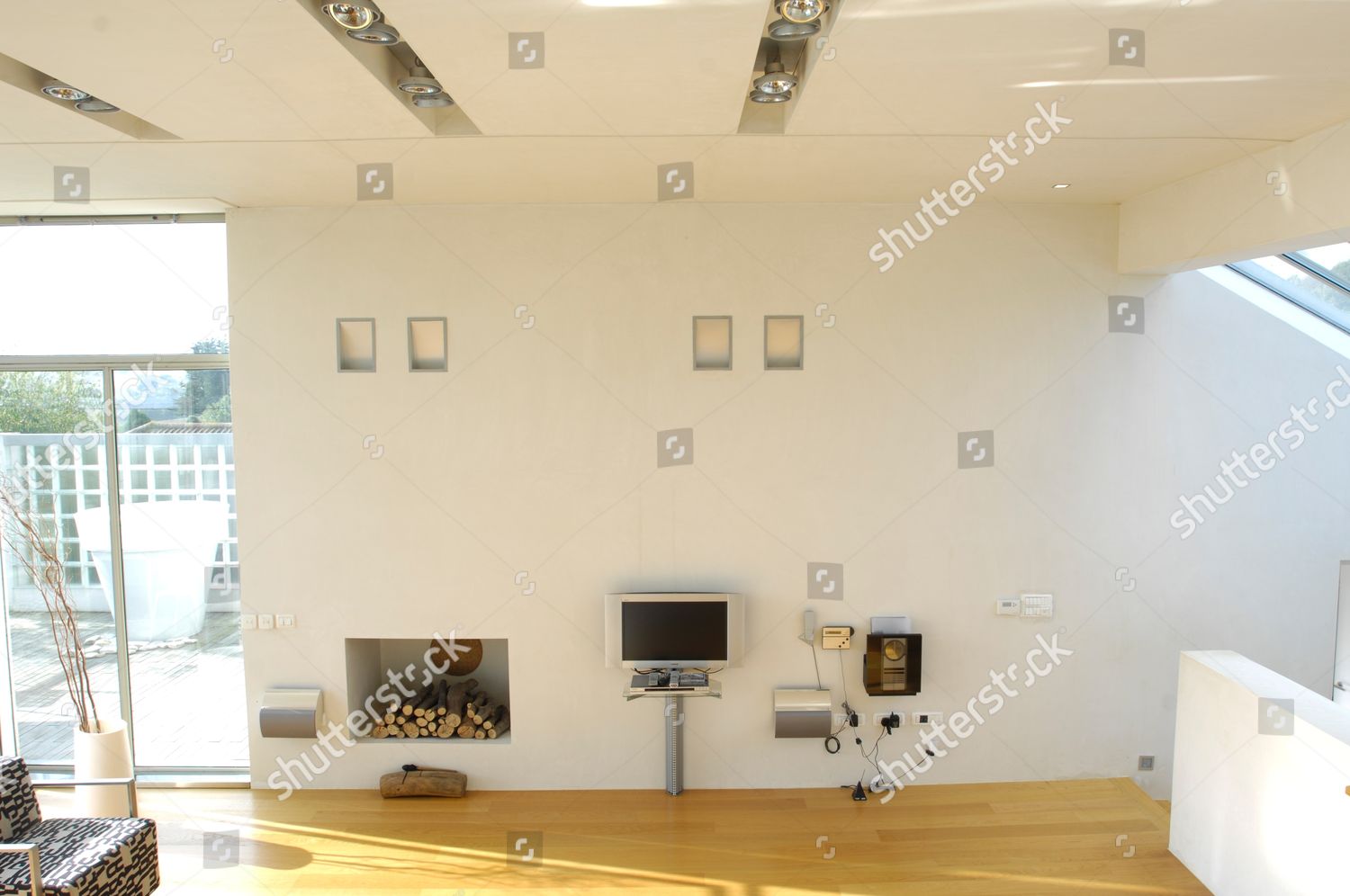 Uncluttered Living Room Area Controls Electric Editorial Stock Photo ...