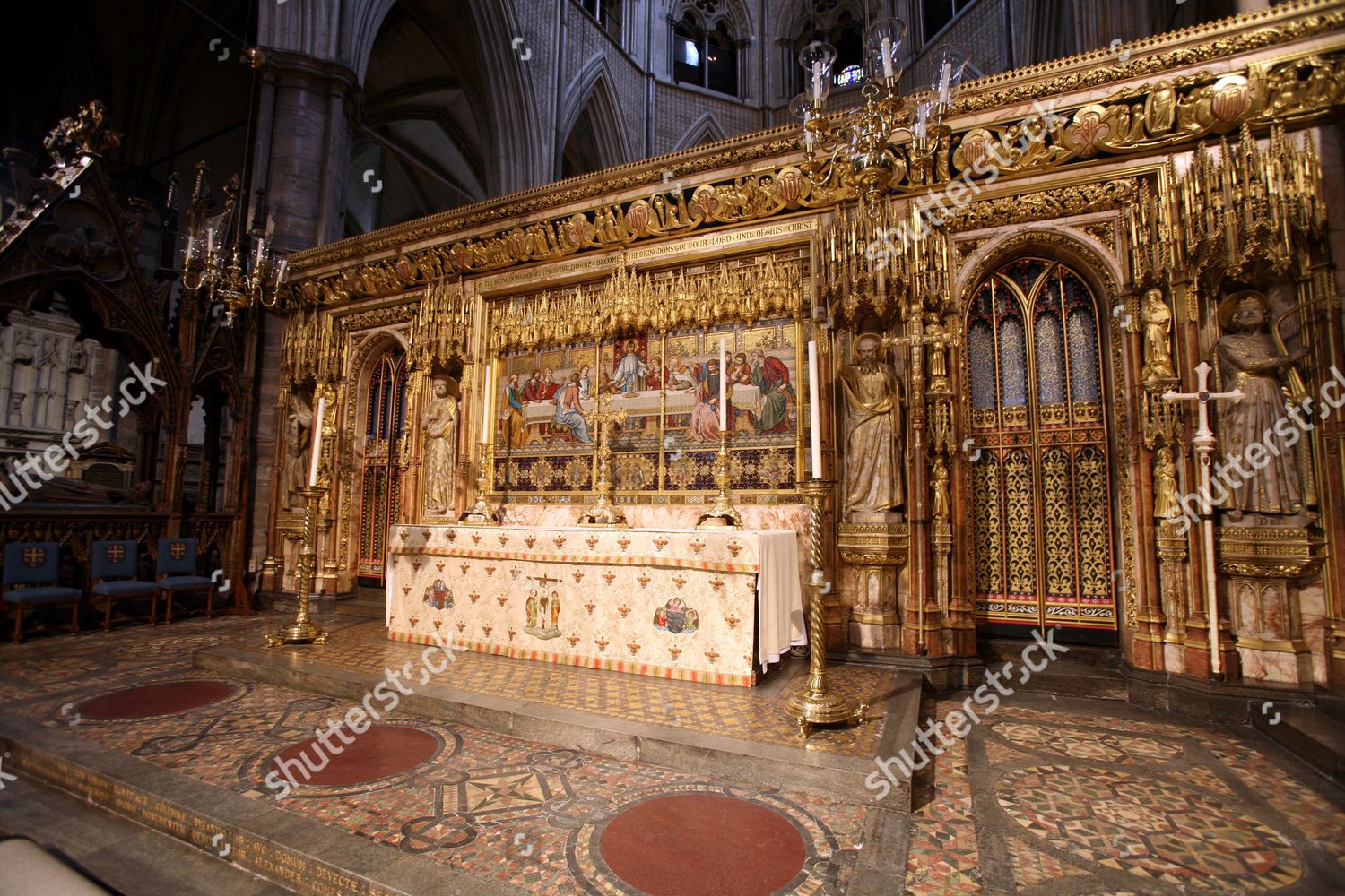 Westminster Abbey Alter London England Britain Editorial Stock Photo ...