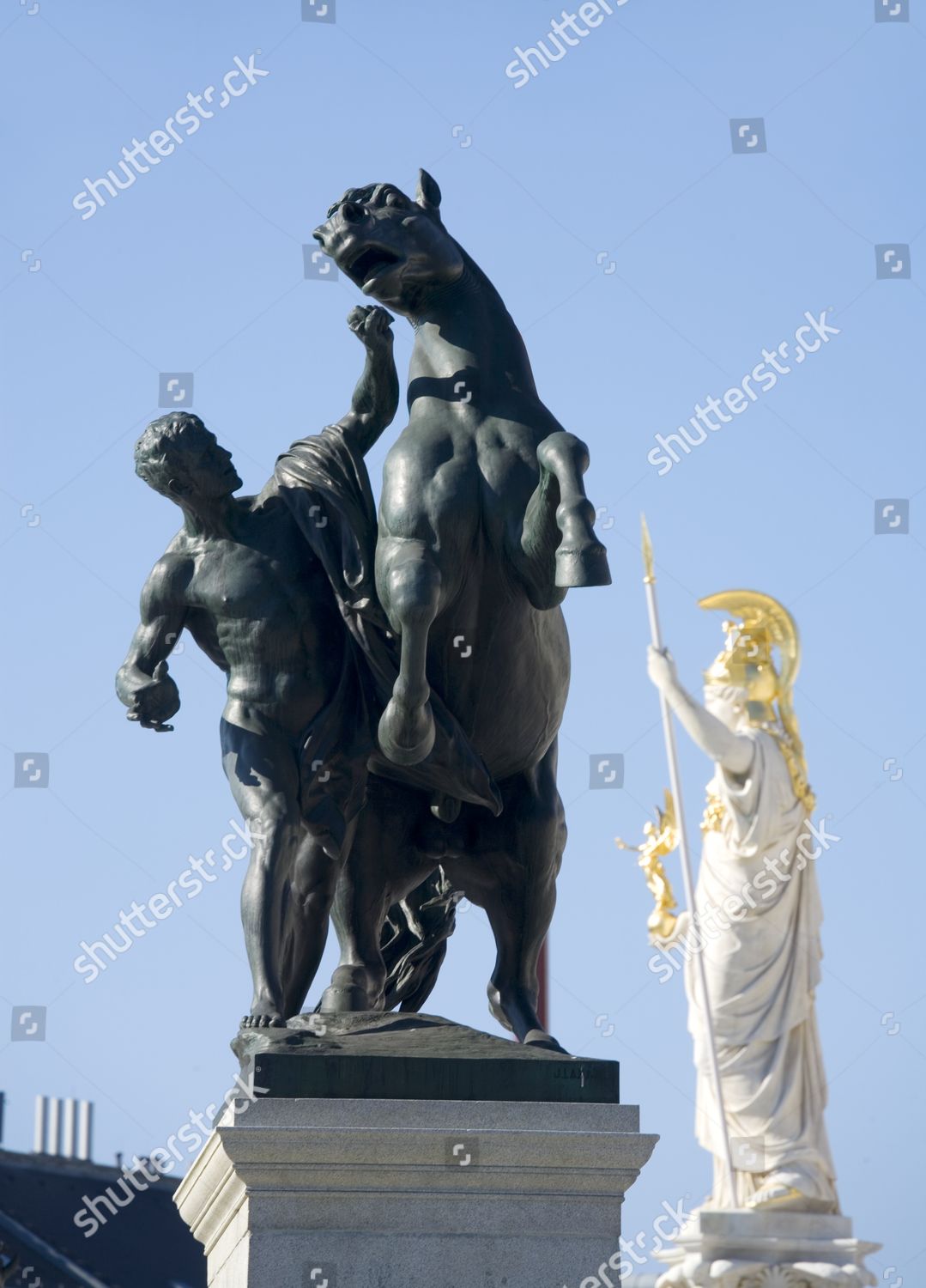 Statue Outside Parliament Building Editorial Stock Photo - Stock Image ...