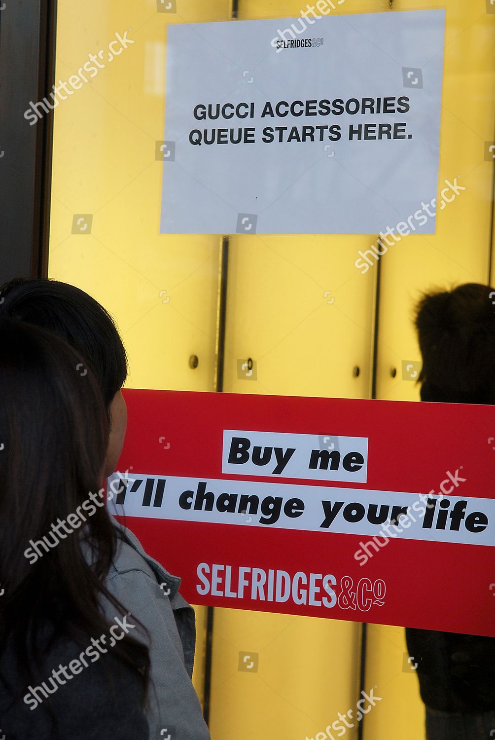 Customers Queue Outside Selfridges Store Gucci Editorial Stock Photo ...