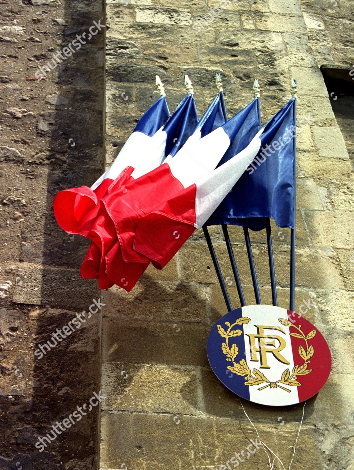 French National Flags On Municipal Building Editorial Stock Photo ...