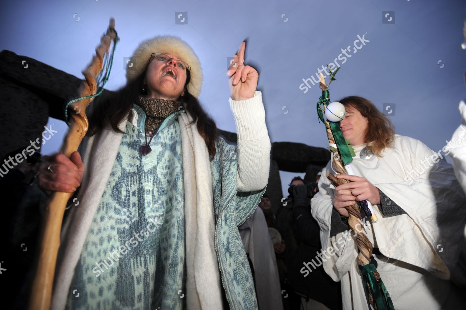 Druids During Winter Solstice Celebrated Stonehenge Editorial Stock ...