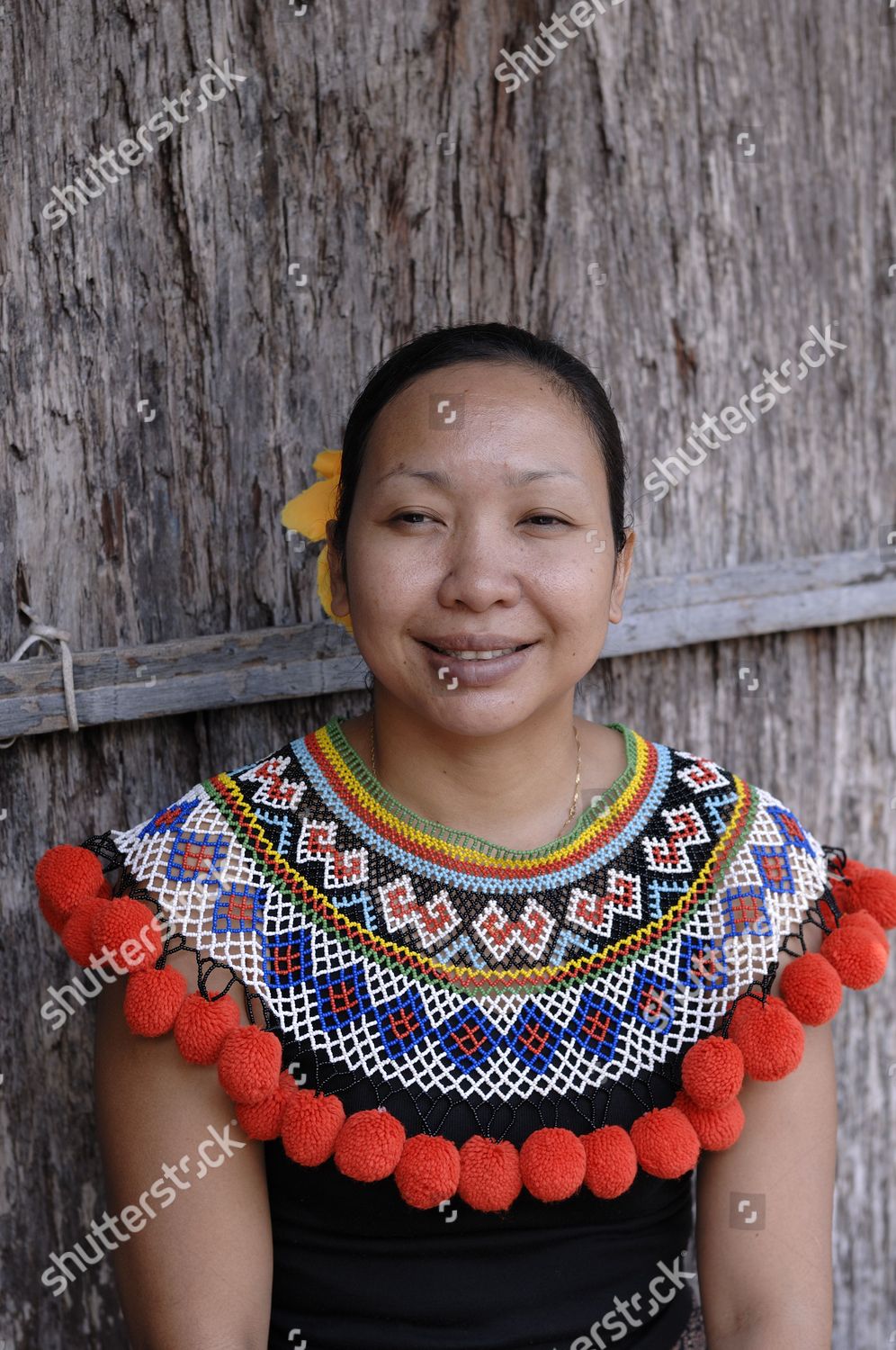 Iban Woman Dressed Colourful Traditional Dress Editorial Stock Photo ...