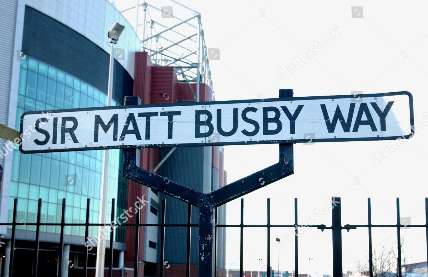 Sir Matt Busby Way Old Trafford Editorial Stock Photo - Stock Image ...