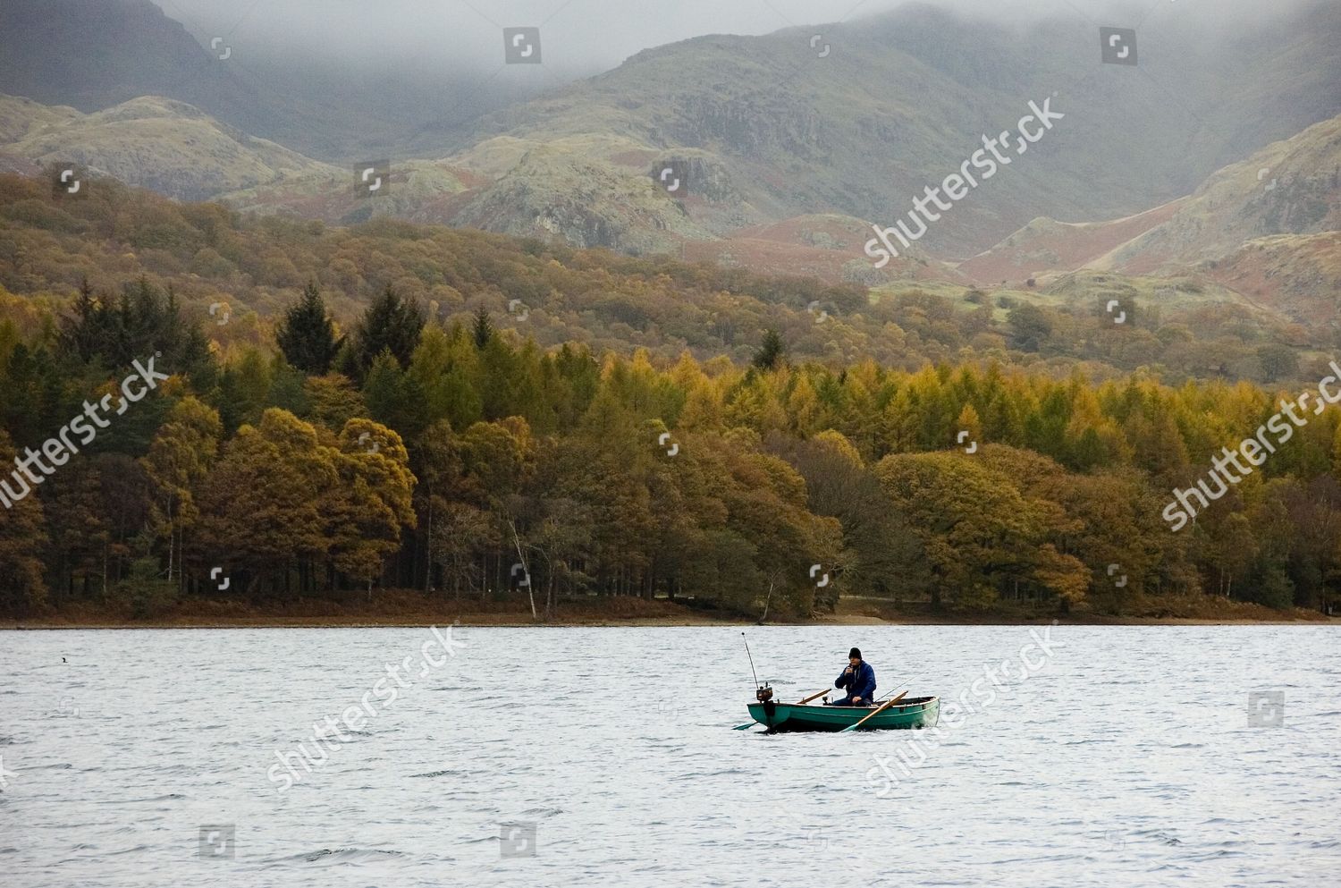Fishing On Coniston Water Editorial Stock Photo - Stock Image ...