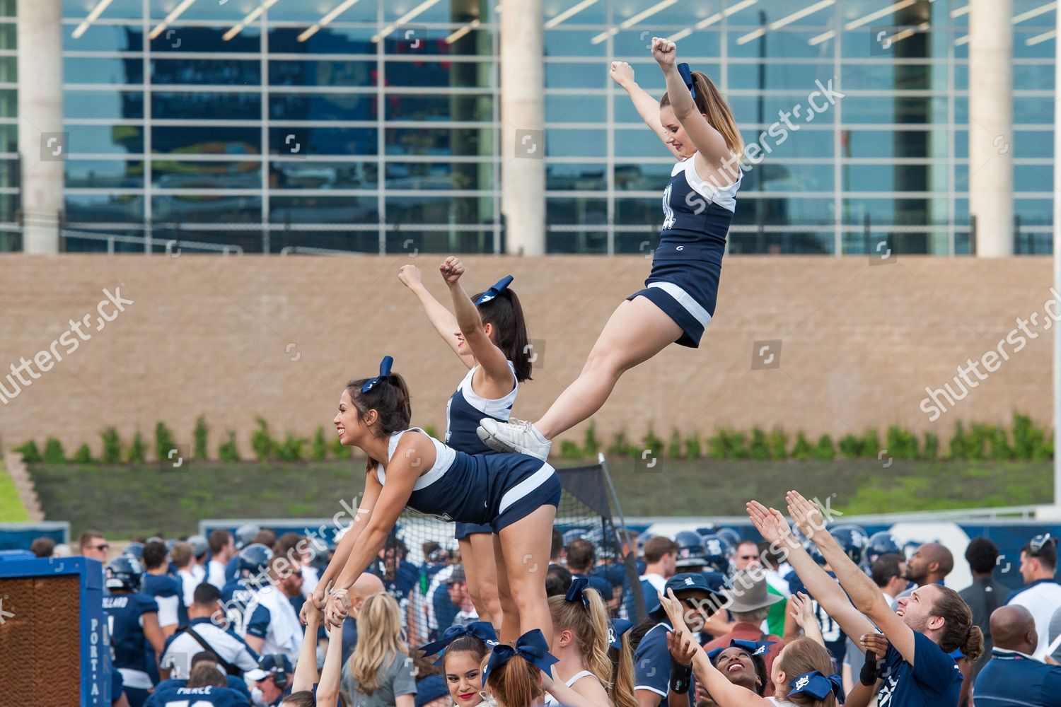 Rice Owls Cheerleaders Perform During 2nd Editorial Stock Photo - Stock ...
