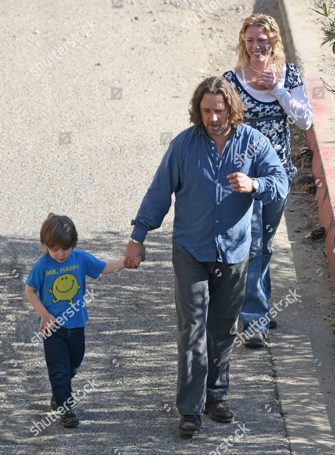 Russell Crowe His Son Charles Editorial Stock Photo - Stock Image ...