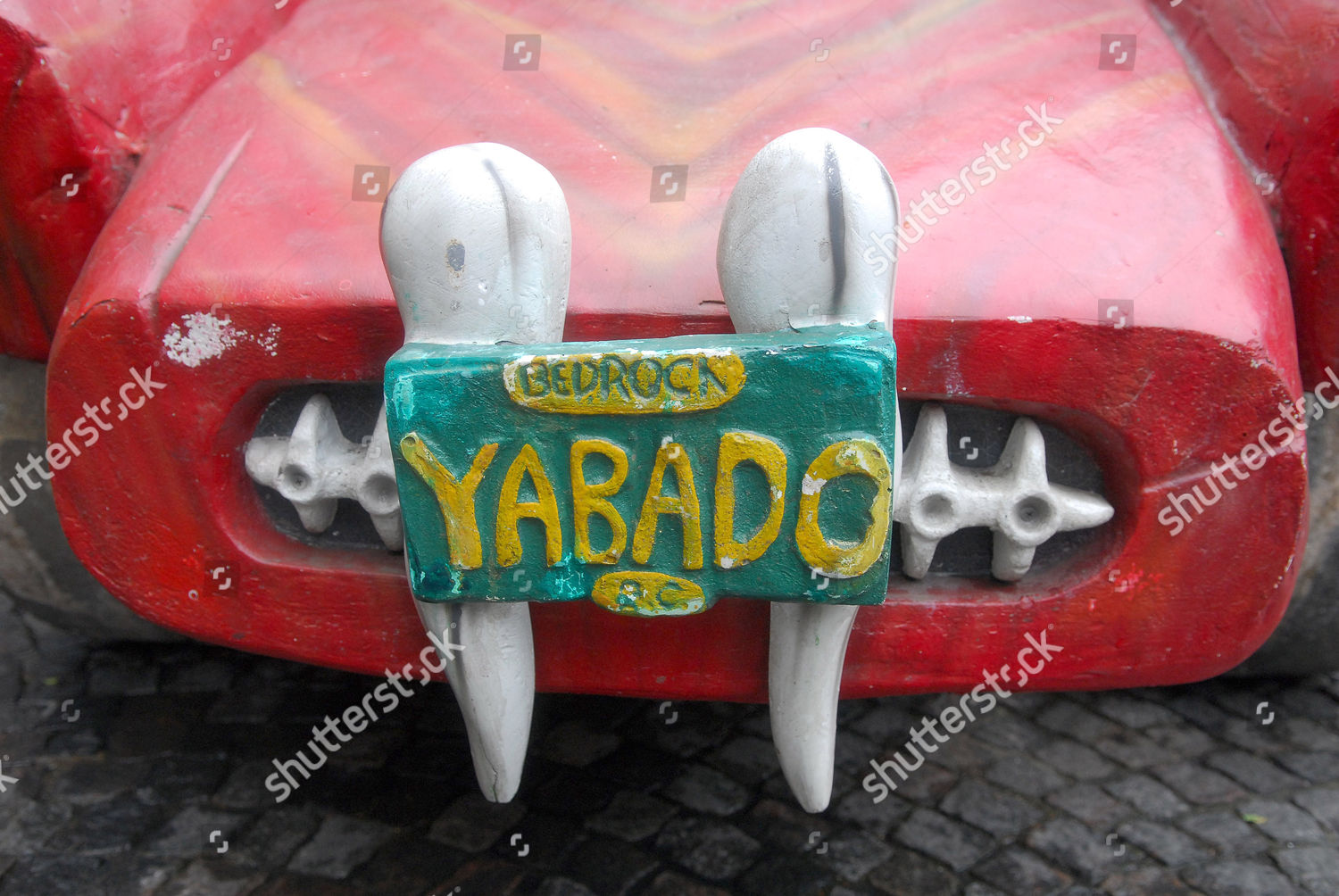 Barney Rubble Flintstone Car Editorial Stock Photo - Stock Image ...