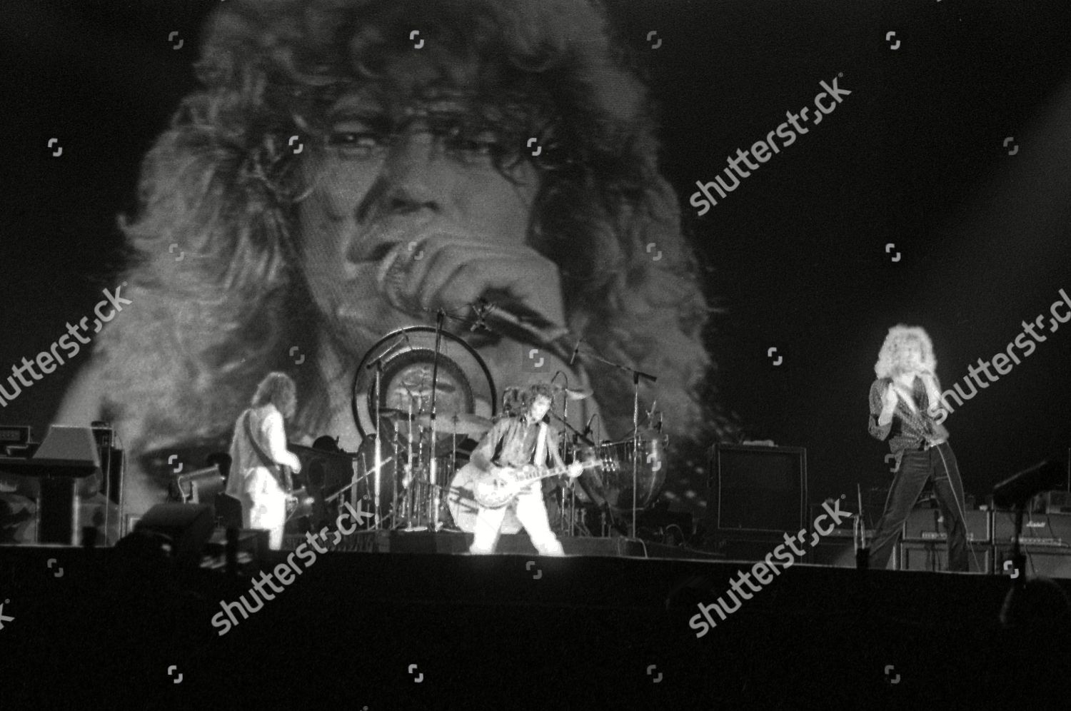 Led Zeppelin Vocalist Robert Plant Guitarist Editorial Stock Photo ...
