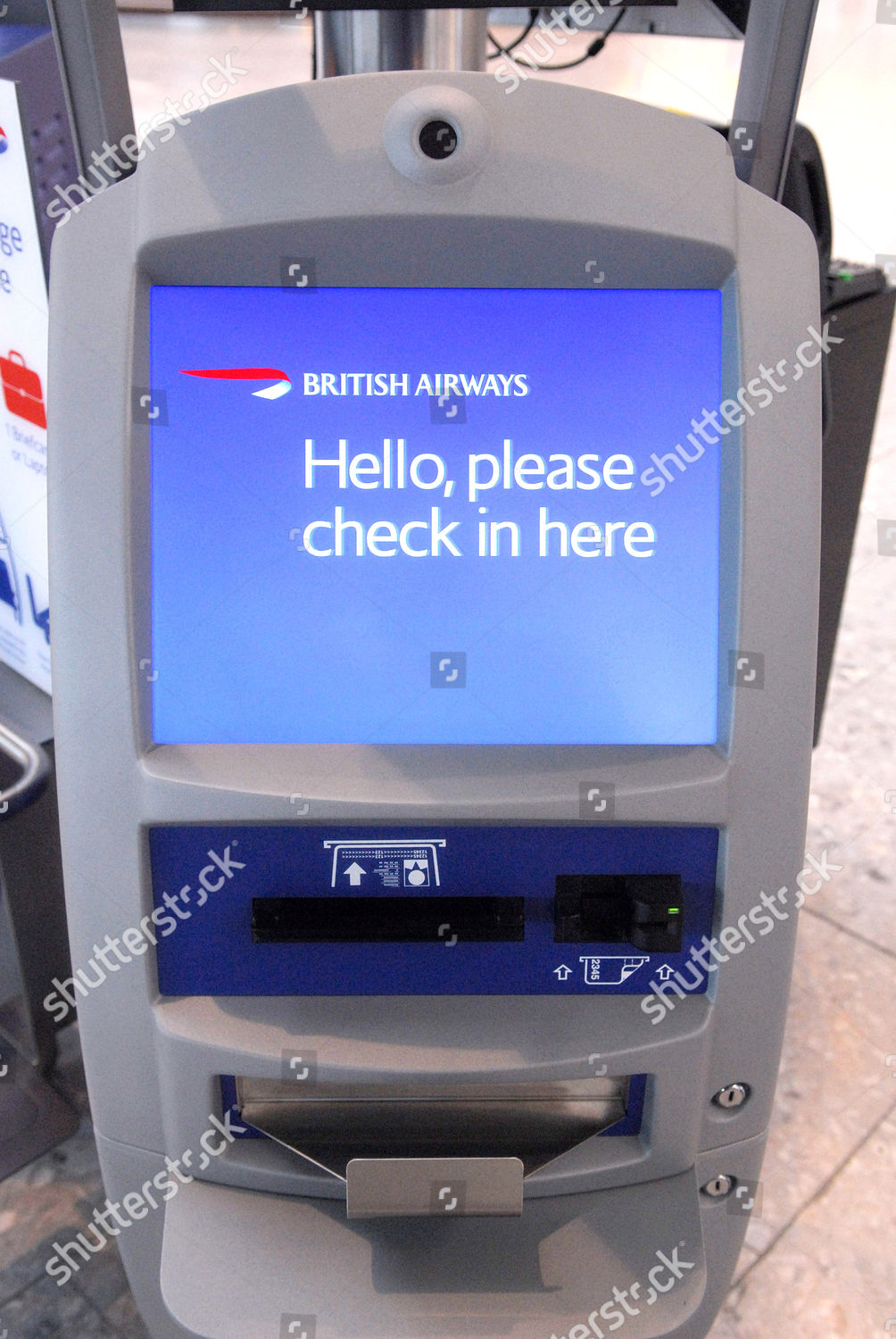 British Airways Electronic Checkin Booth Editorial Stock Photo - Stock ...