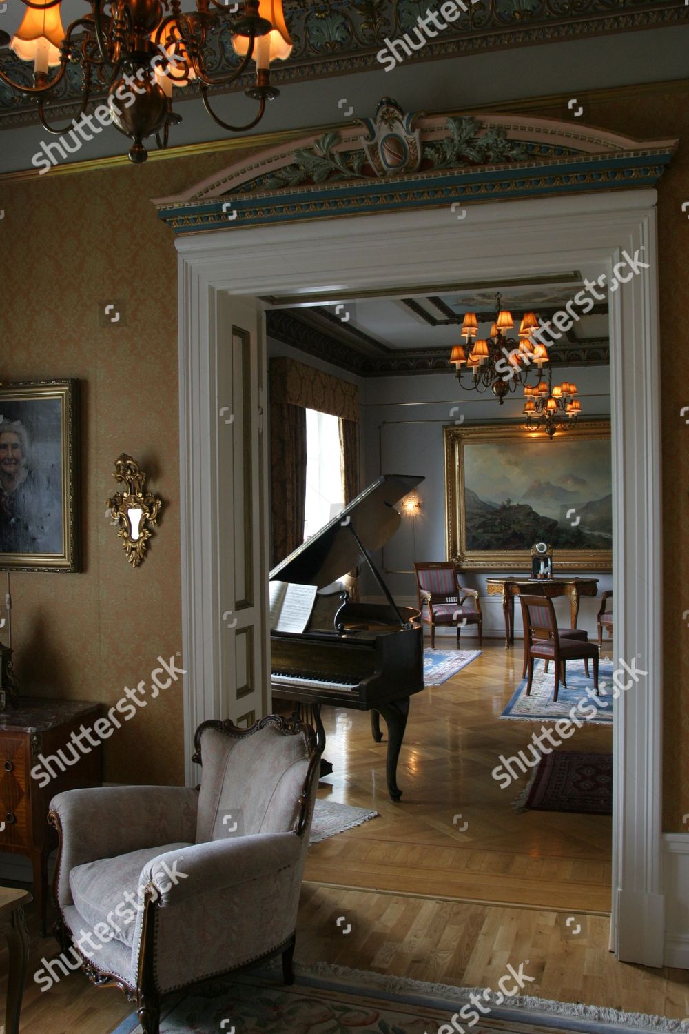 Lounge Area Piano Room Bjertorp Slott Editorial Stock Photo - Stock ...