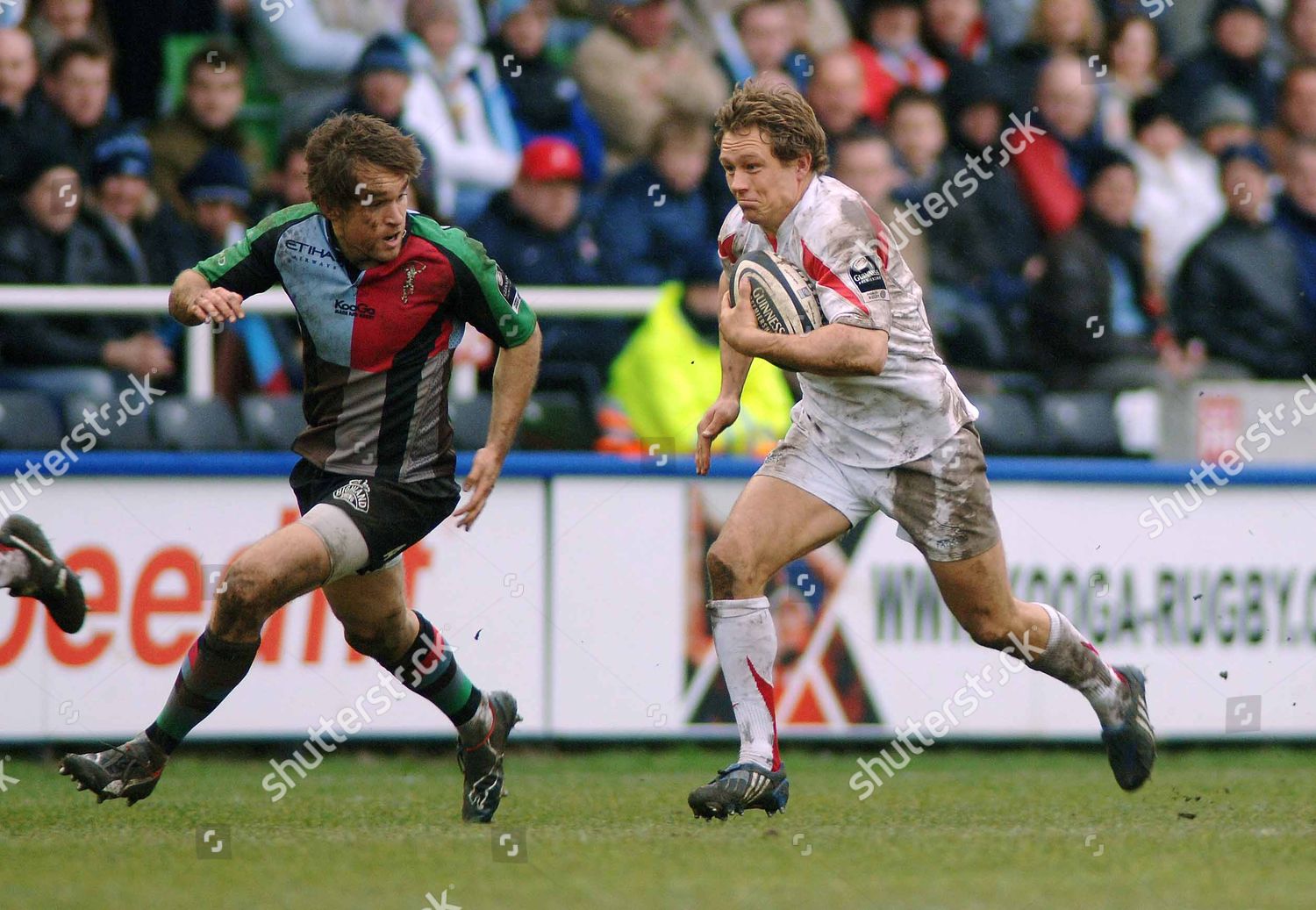 Adrian Jarvis Harlequins Jonny Wilkinson Newcastle Editorial Stock ...